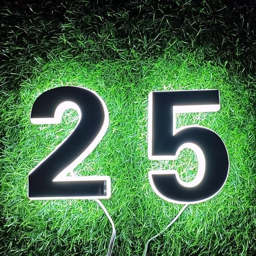 Custom Backlit House Numbers Lumineuse House Number Lighted LED Address ...