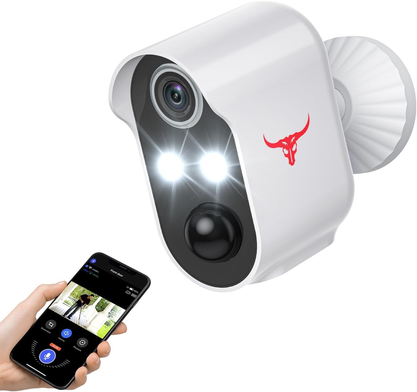 HubFlashy 1080p Wireless Security Camera with Spotlights for Indoor ...