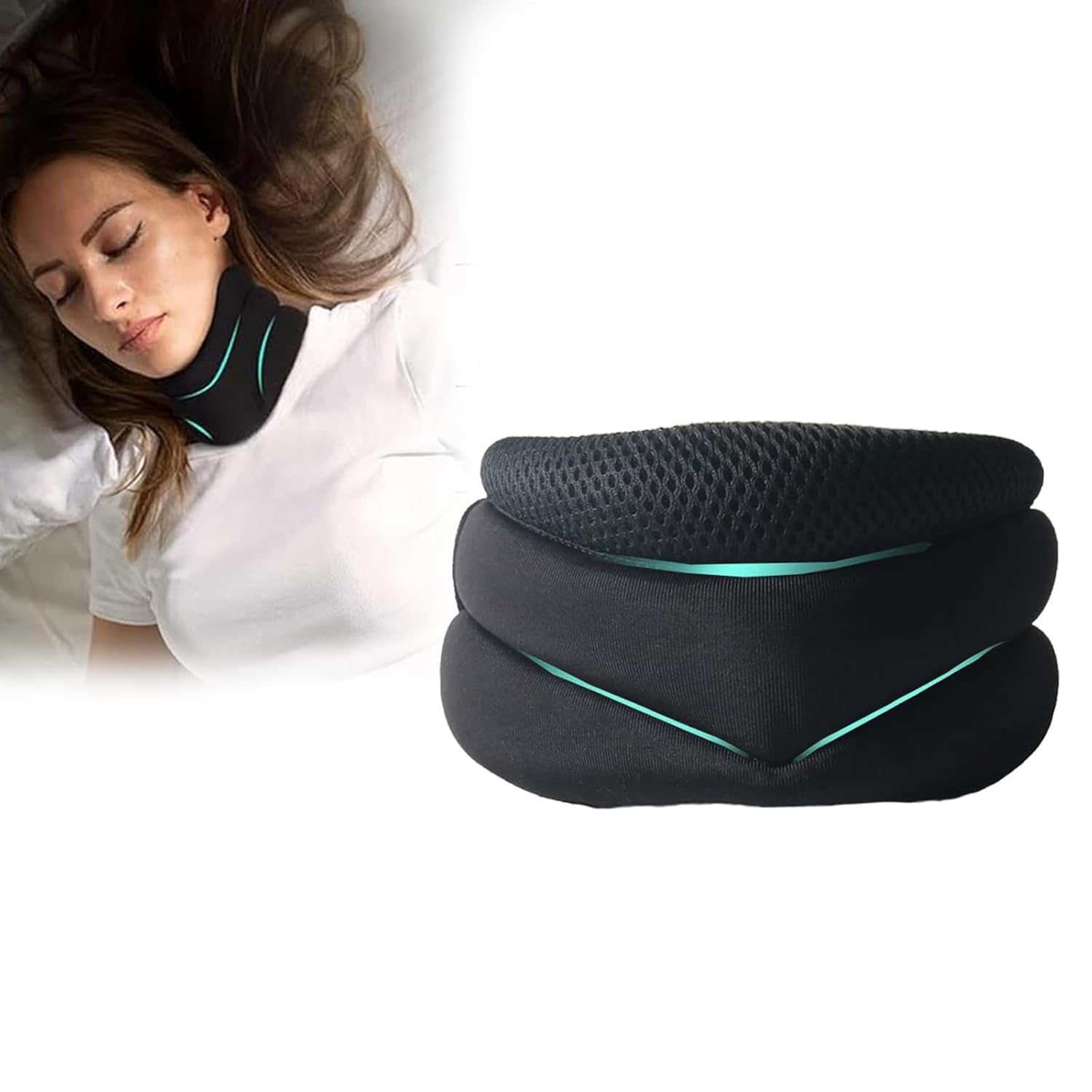 Amazon.com: FENGGE Sleeping neck braces, cervical vertebra correction neck braces, soft foam ...