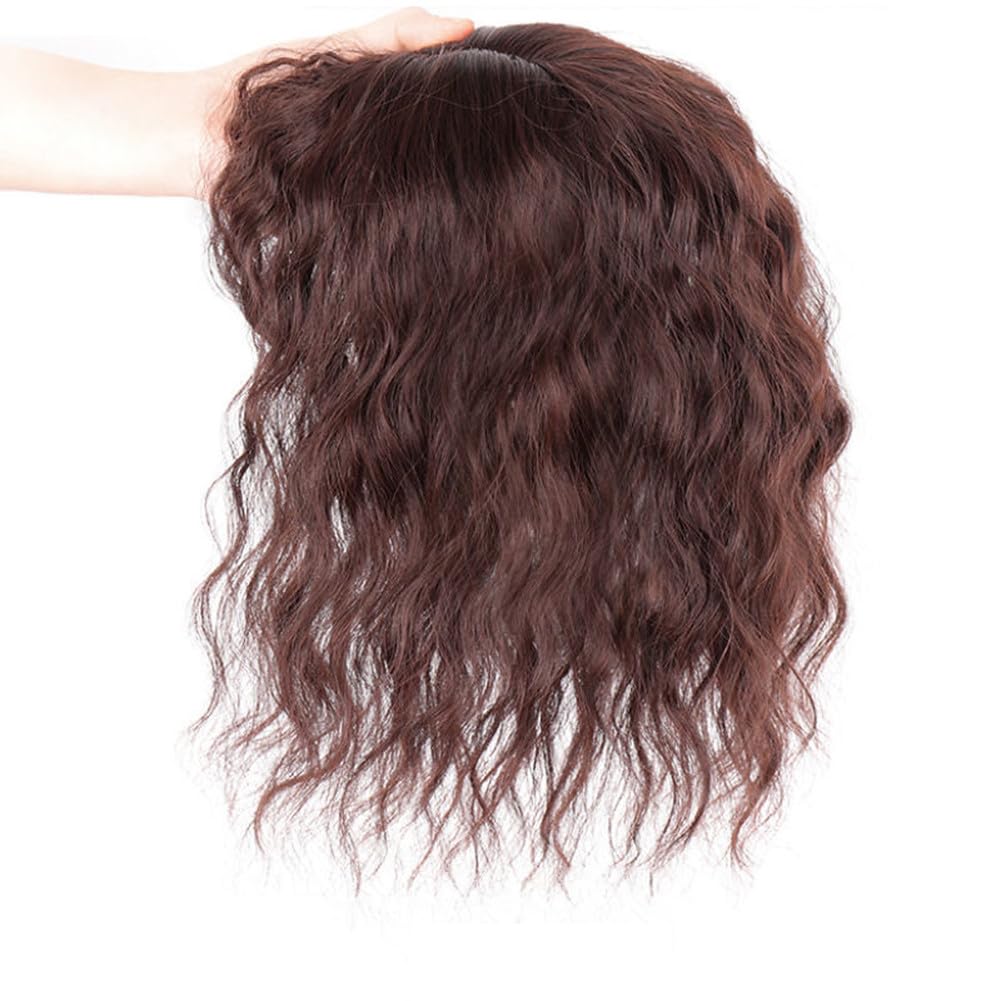 Amazon.com : RememHi Hair Toppers For Women Reddish Brown 10 inch Wavy ...