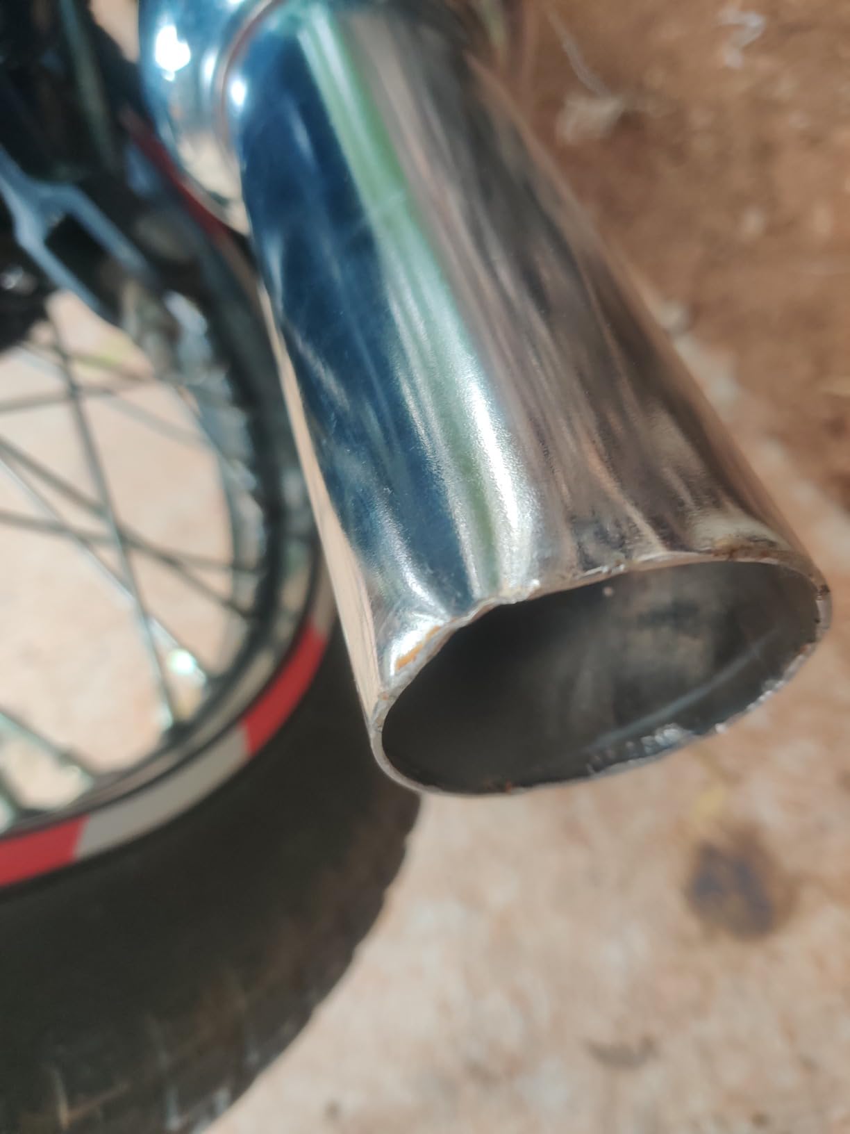 WORDZ Goldstar/Gold Star Glasswool Chrome Exhaust silencer for Bike ...