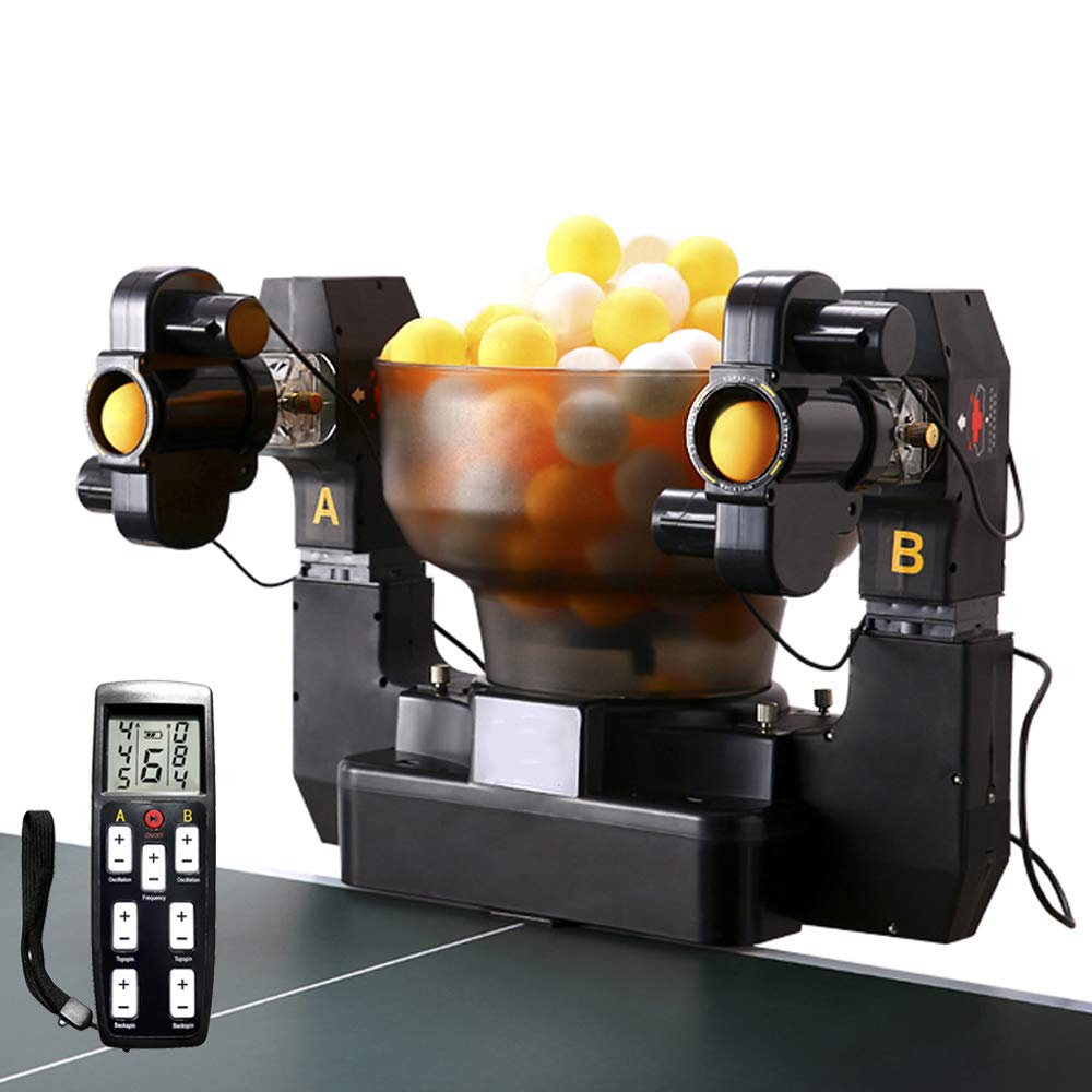 Snapklik.com : ZXMOTO Table Tennis Robot Dual Head Automatic Ping Pong ...