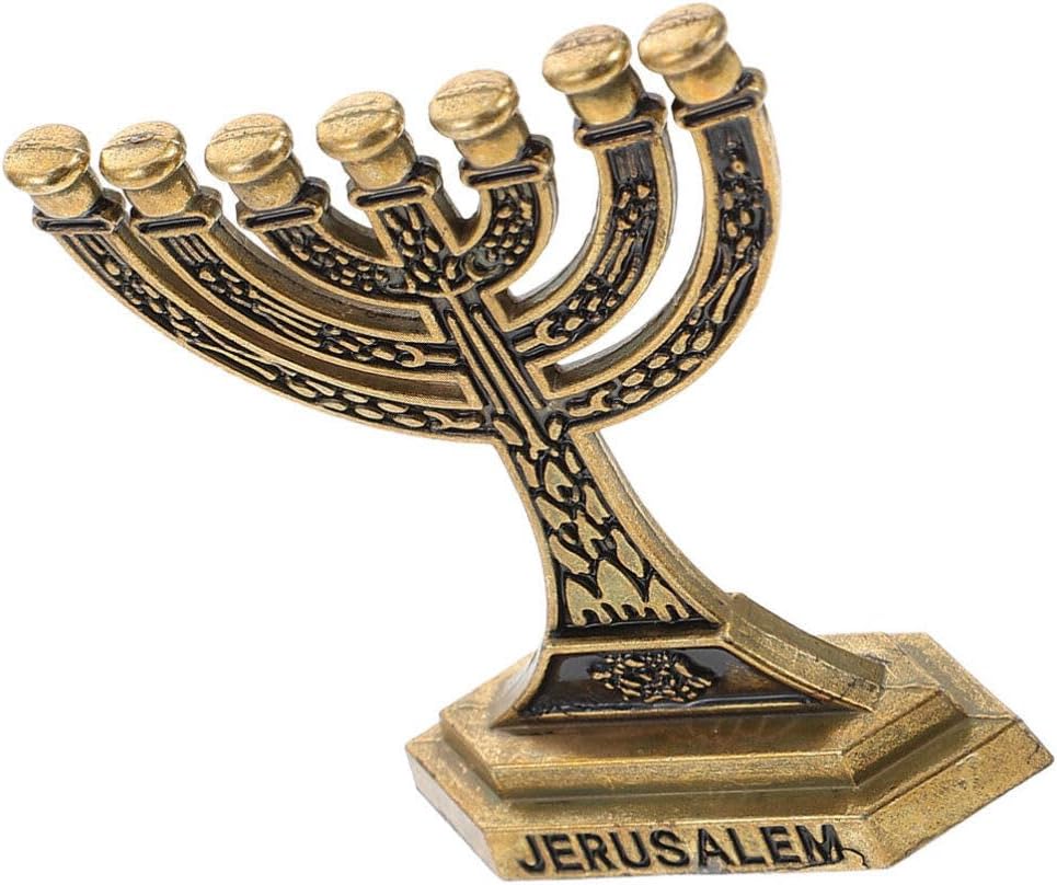 Amazon.com: Luxshiny Hanukkah Candlestick Centerpieces Jewish Menorah ...