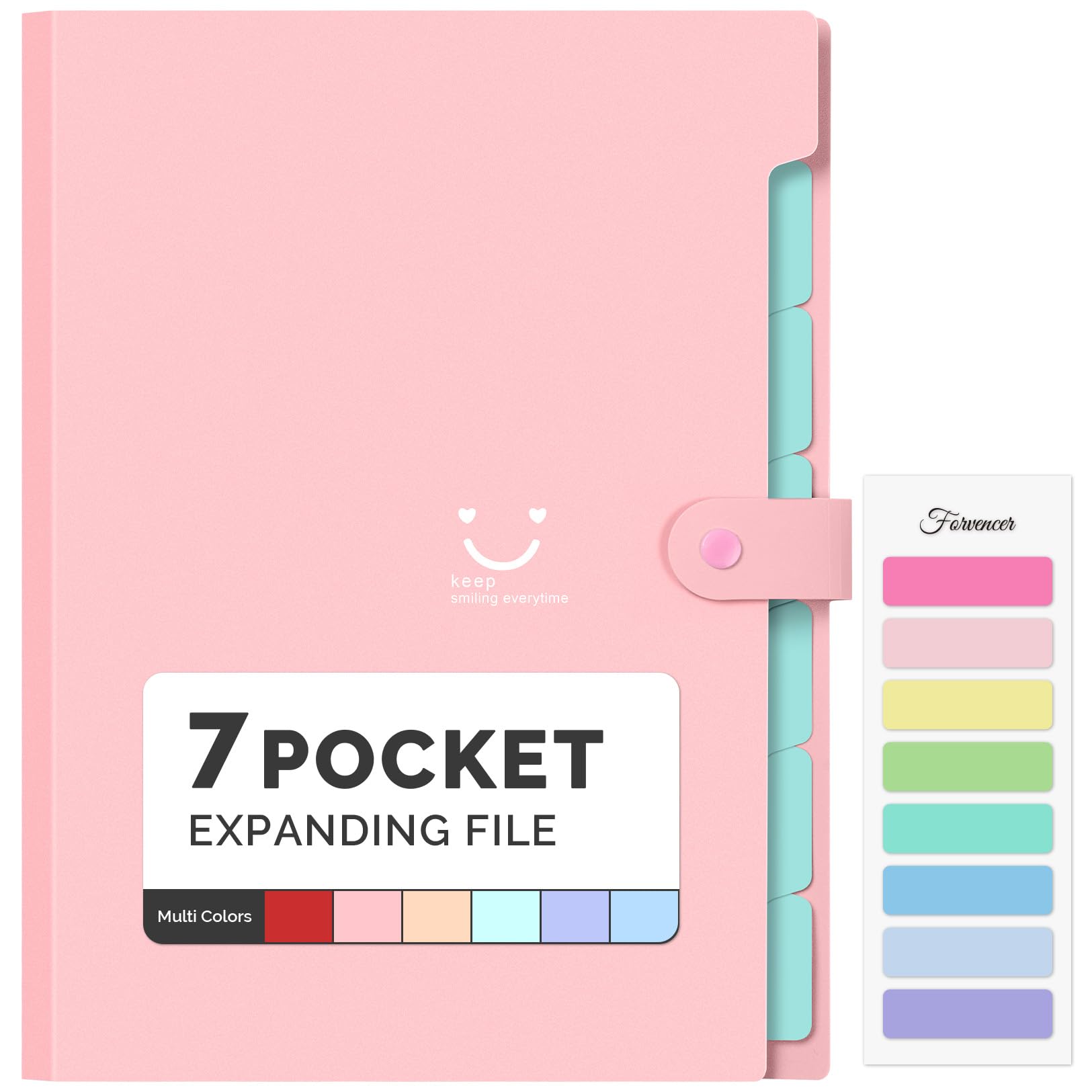 Snapklik.com : Forvencer 7 Pocket Accordion Folder, Sturdy Expanding ...
