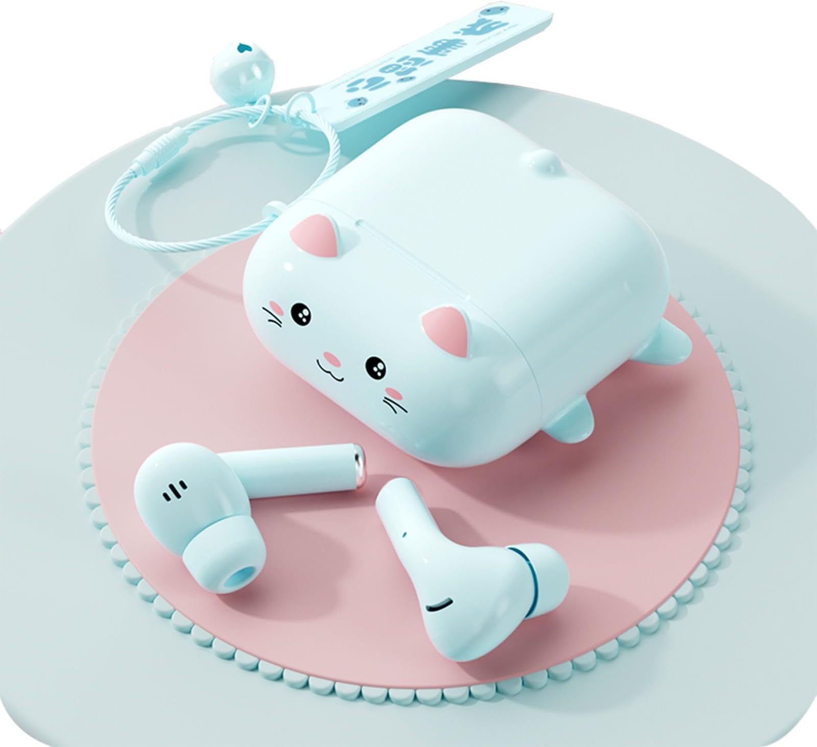 Amazon.com: Ttbesmi Pink Heart Wireless Earbuds for Girls Kids, Cute ...