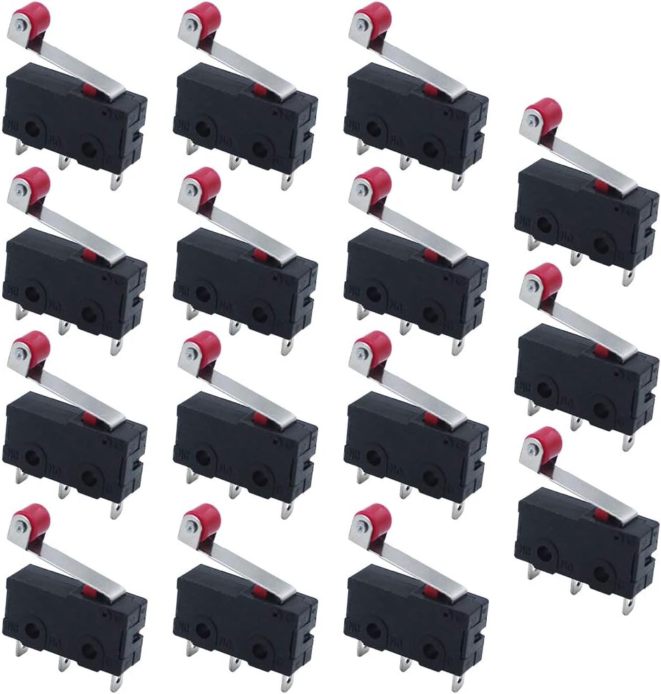 KingYH 15 Pack Mini Micro Switch 3 Pins Micro Limit Switch 5A 250V SPDT ...