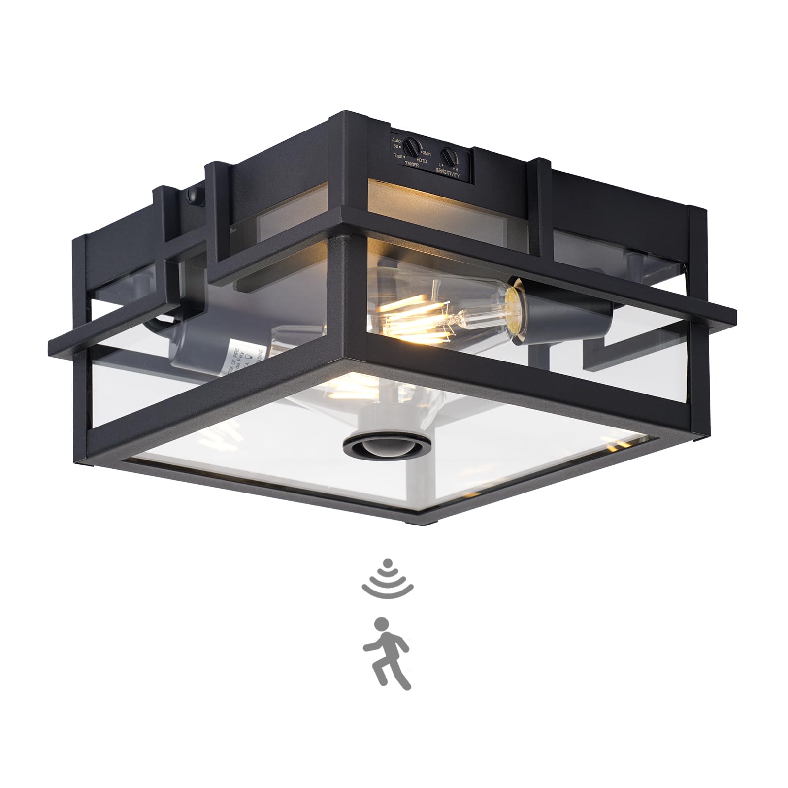 Upgraded Motion Sensor Outdoor Ceiling Light,outdoor flush mount porch ...