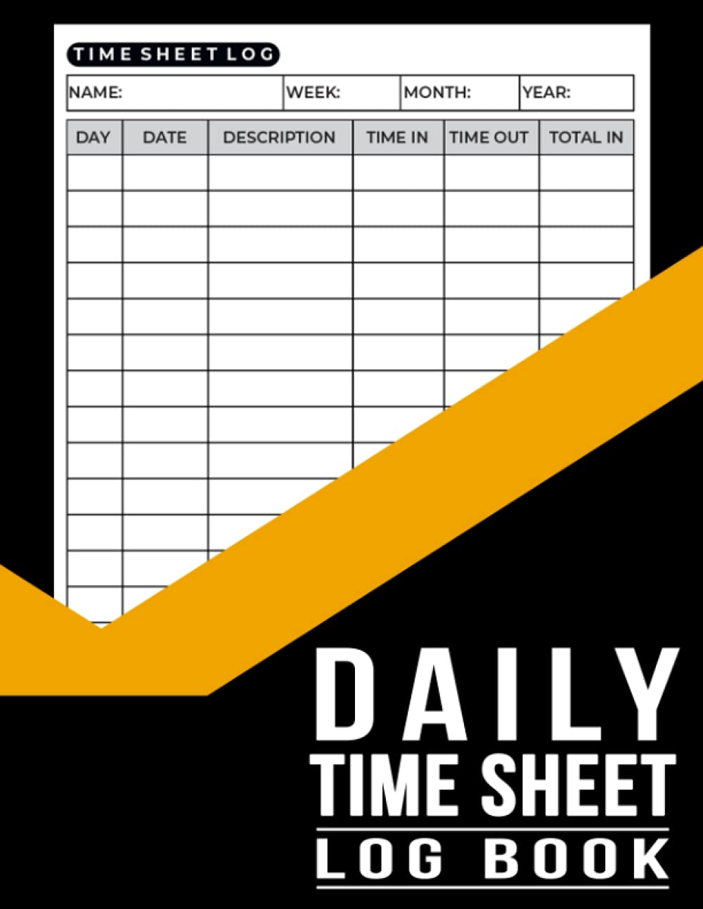 Daily Time Sheet Log Book Large Simple Employee Time Log | Desertcart GB