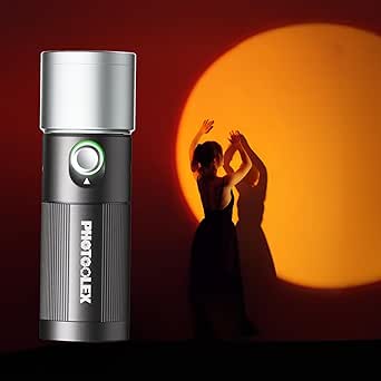 PHOTOOLEX 4 Colors Photography Flashlight, 8400mAh Power Portable ...