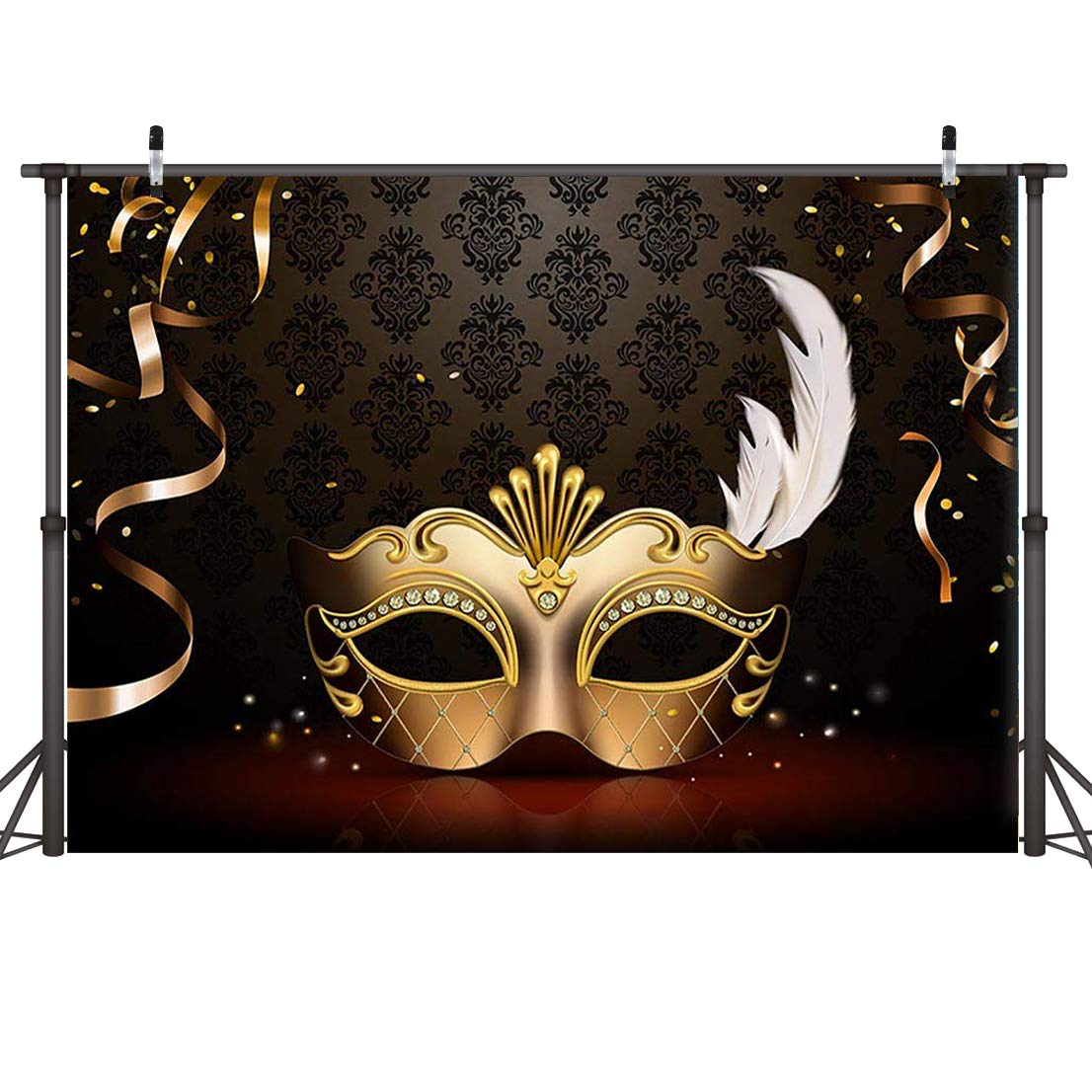 Amazon.com : Dudaacvt 7x5FT Mardi Gras Mask Backdrop Carnival ...