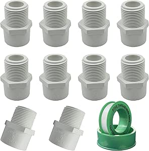 Amazon.com: 10Pcs 1/2 inch NPT Male Thread PVC Pipe Fitting Adapter ...