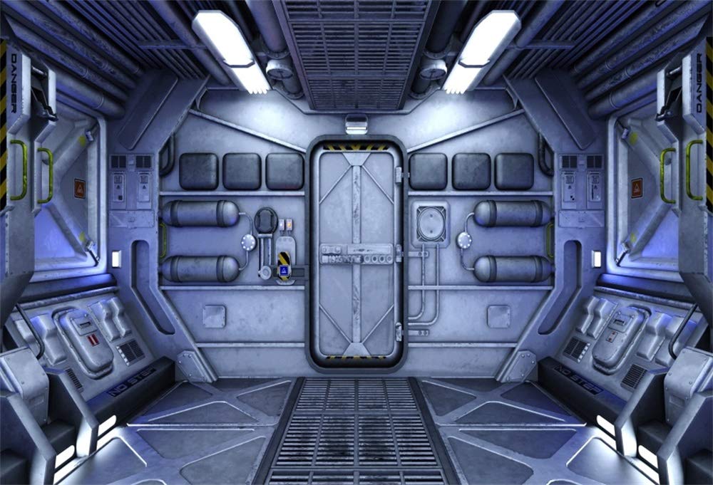 Buy Leowefowa 10x8ft Vinyl Space Station Photo Backdrop Space Capsule ...