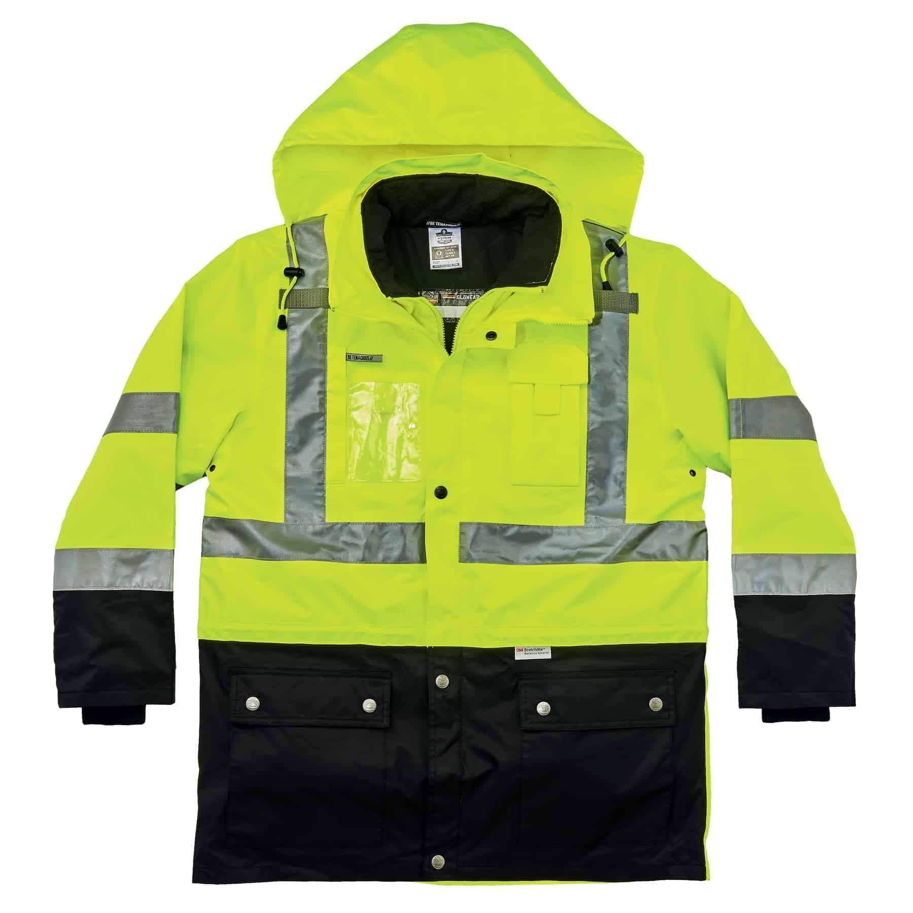 Ergodyne Standard High Visibility Reflective Parka Set, Includes Outer ...