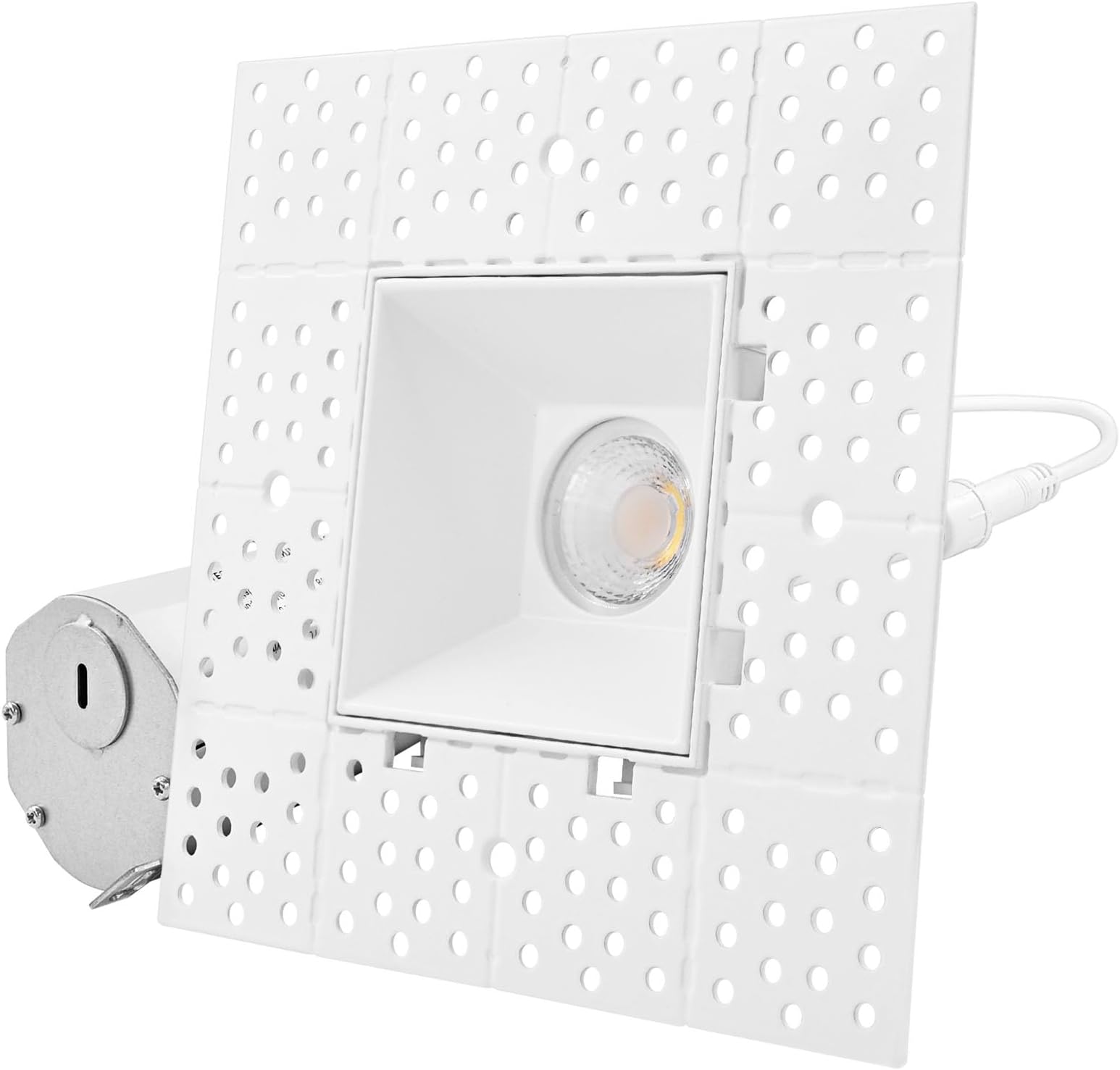 LUXRITE 2 Inch Square Trimless LED Recessed Light, 5CCT Selectable ...