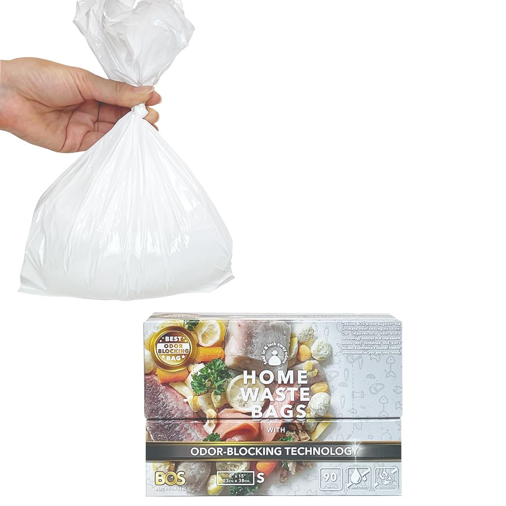 Amazon.com: BOS Odor-Sealing Kitchen, Home & Food Small Trash Bags for ...