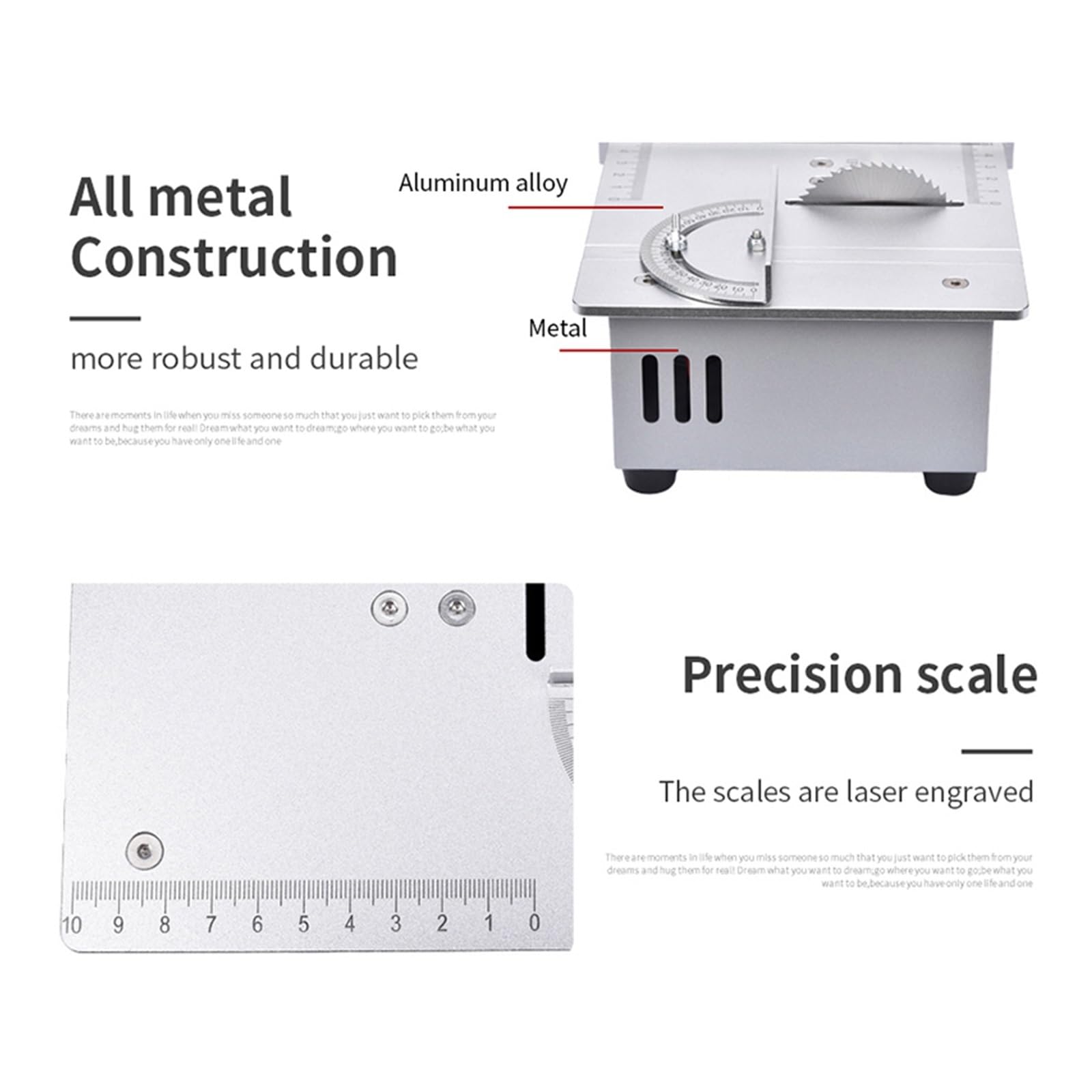 Snapklik.com : Mini Multifunctional Table Saw Electric Desktop Saws ...