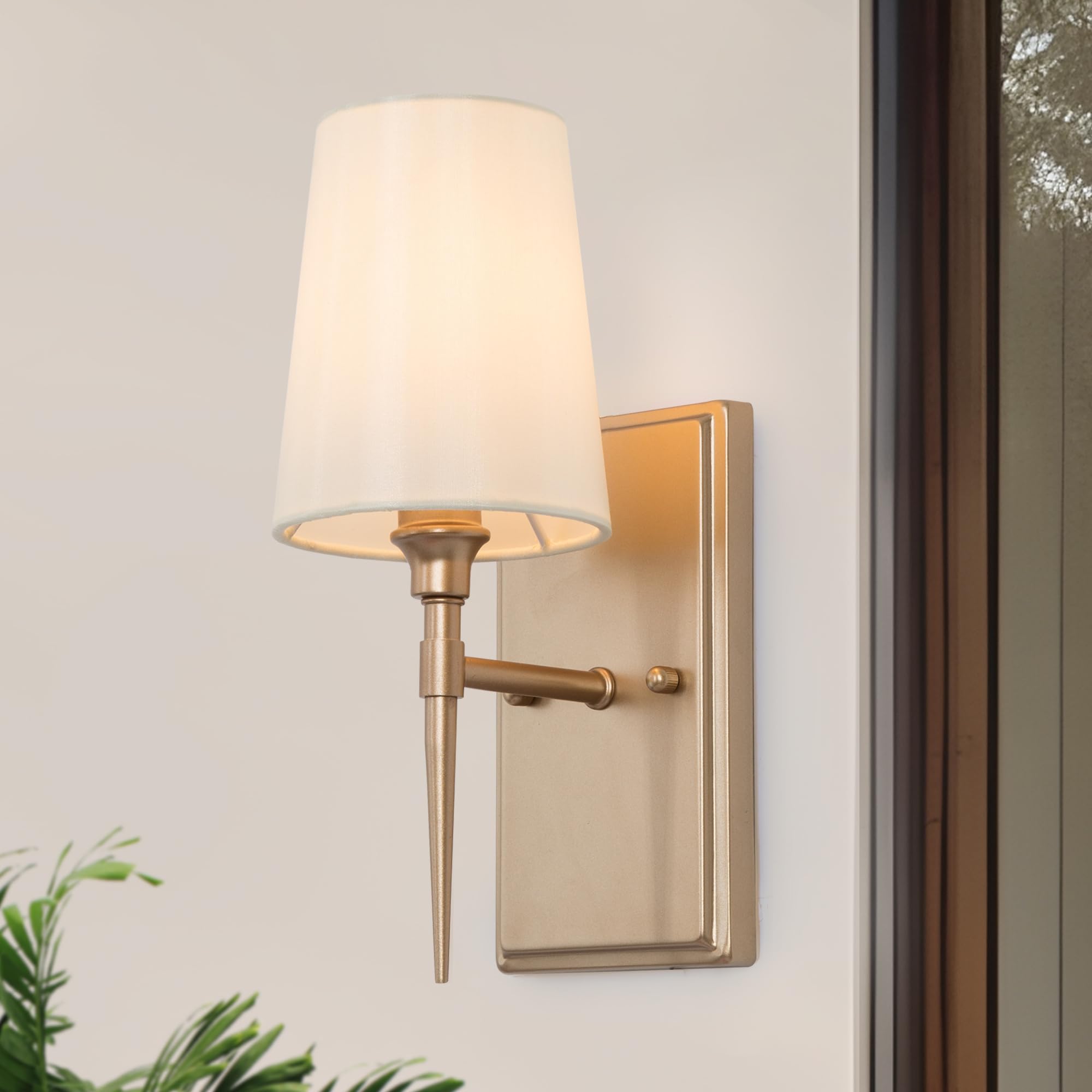 KSANA Sconces Wall Lighting, 1-Light Modern Gold Wall Sconces Indoor ...
