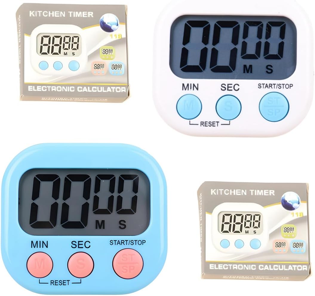 2 Pack Digital Timer - Kitchen Timer Clock with Magnetic Back for ...