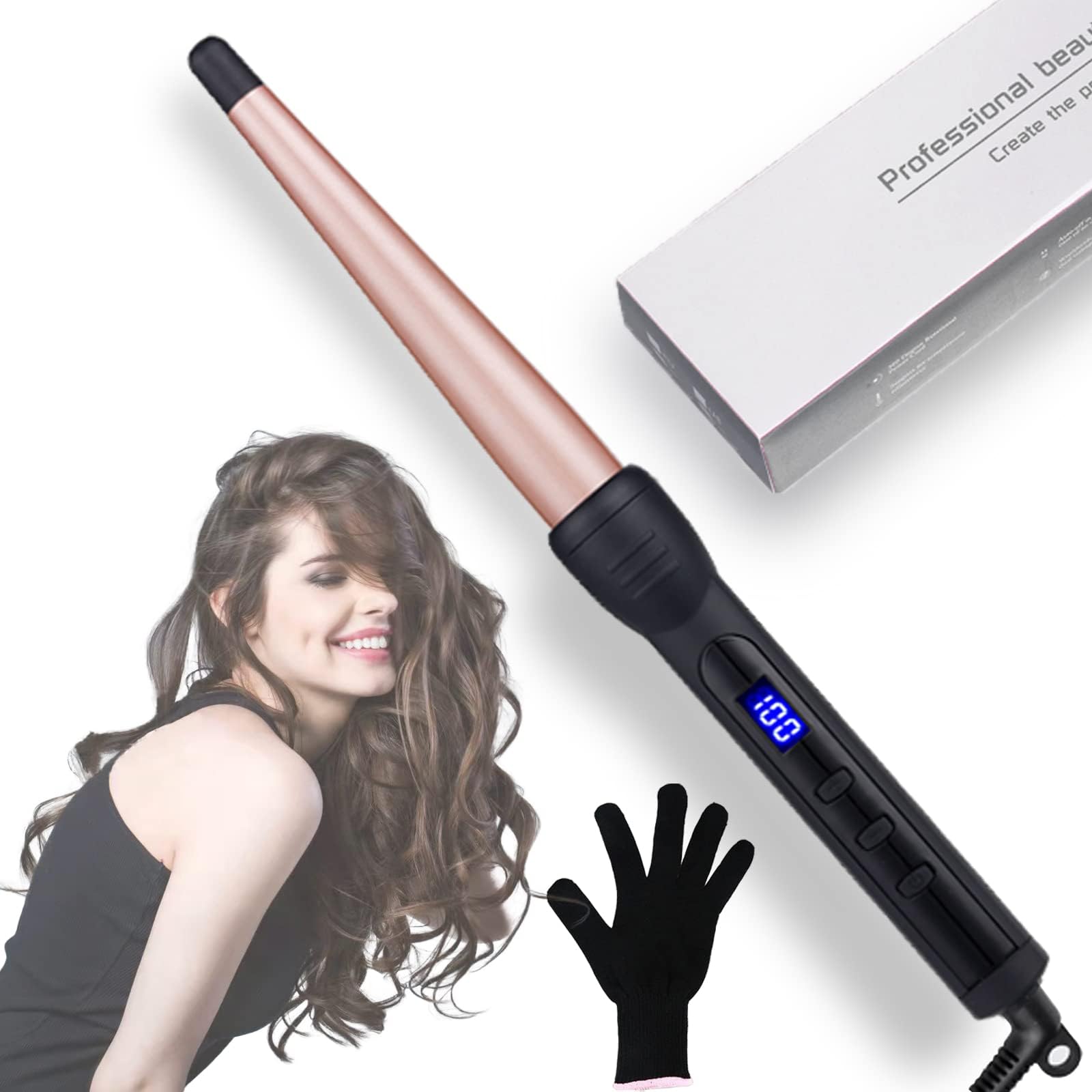 Amazon.com: 1.25 Inch Curling Iron Hair Curler with Ceramic Coating ...