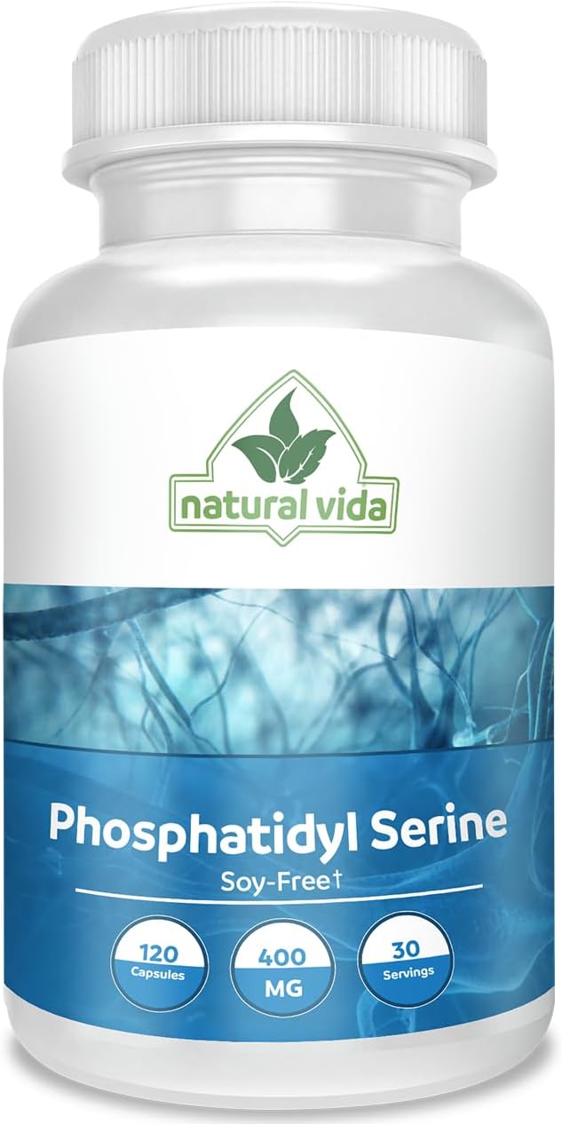 Amazon.com: Natural Vida PhosphatidylSerine 400mg, Supplement, 120 ...
