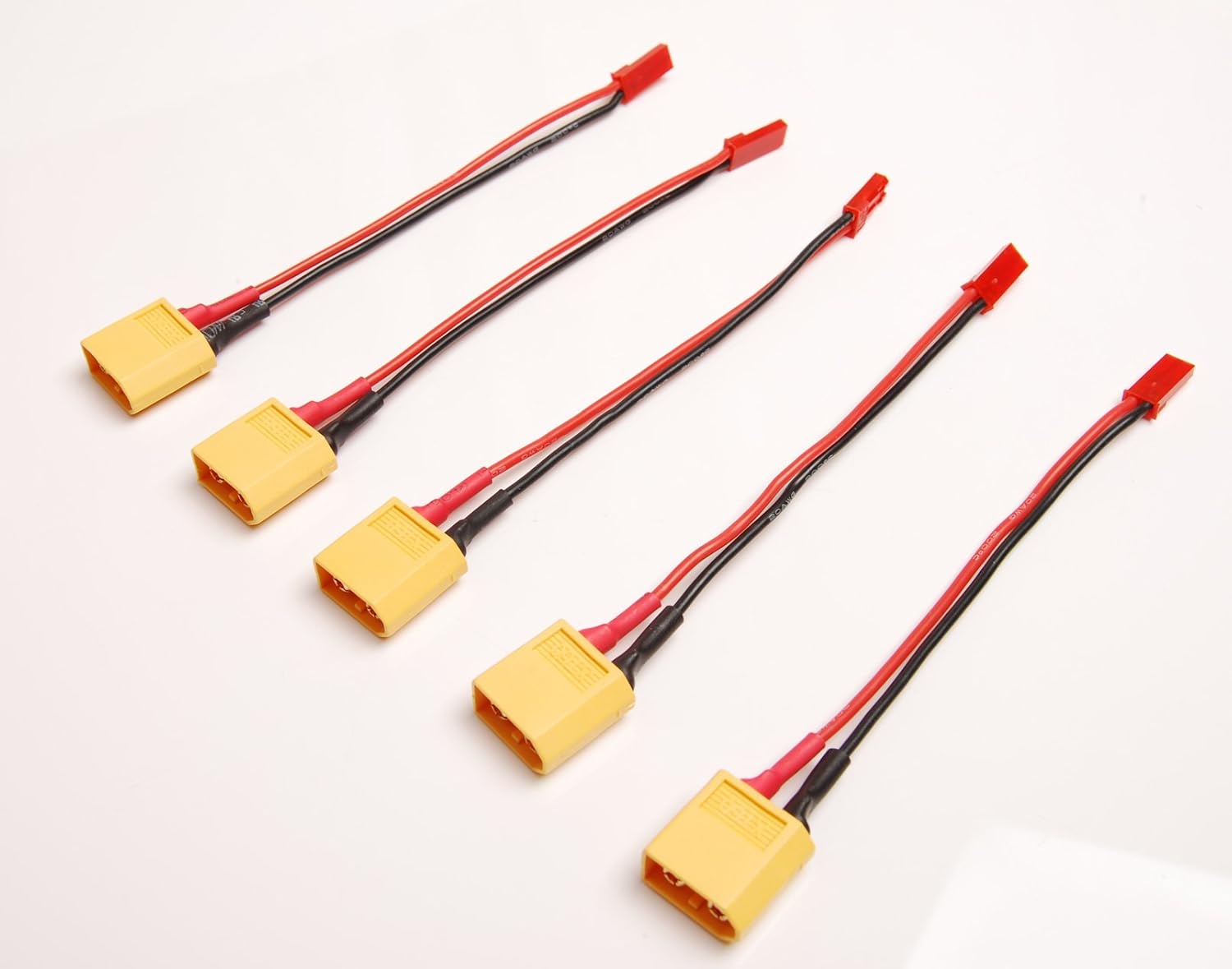 Amazon.com: Lot (5) Amass XT60 XT-60 Male to JST Female Adapter Converter Wire 20AWG 10cm for RC ...