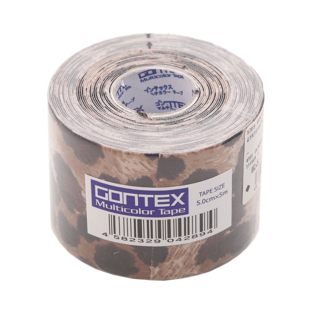 Amazon | GONTEX Multicolor Tape GTRT018LPS ヒョウ柄 幅5cm×長さ5m 伸縮性ロールテープ | GONTEX | 包帯