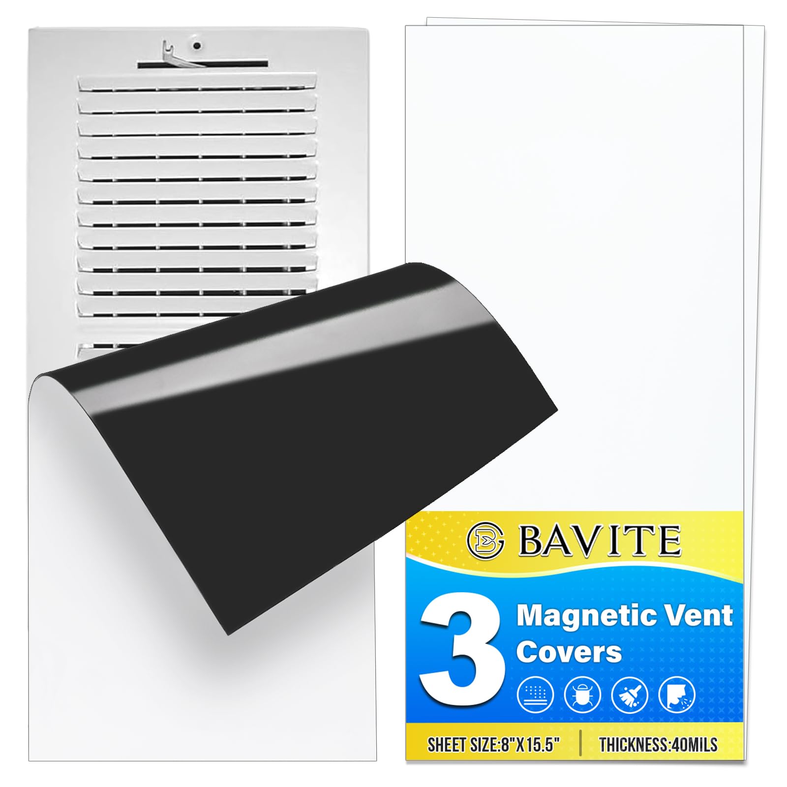 E BAVITE 3 Pack Magnetic Vent Covers, Strong Vent Covers 8x15.5inch ...