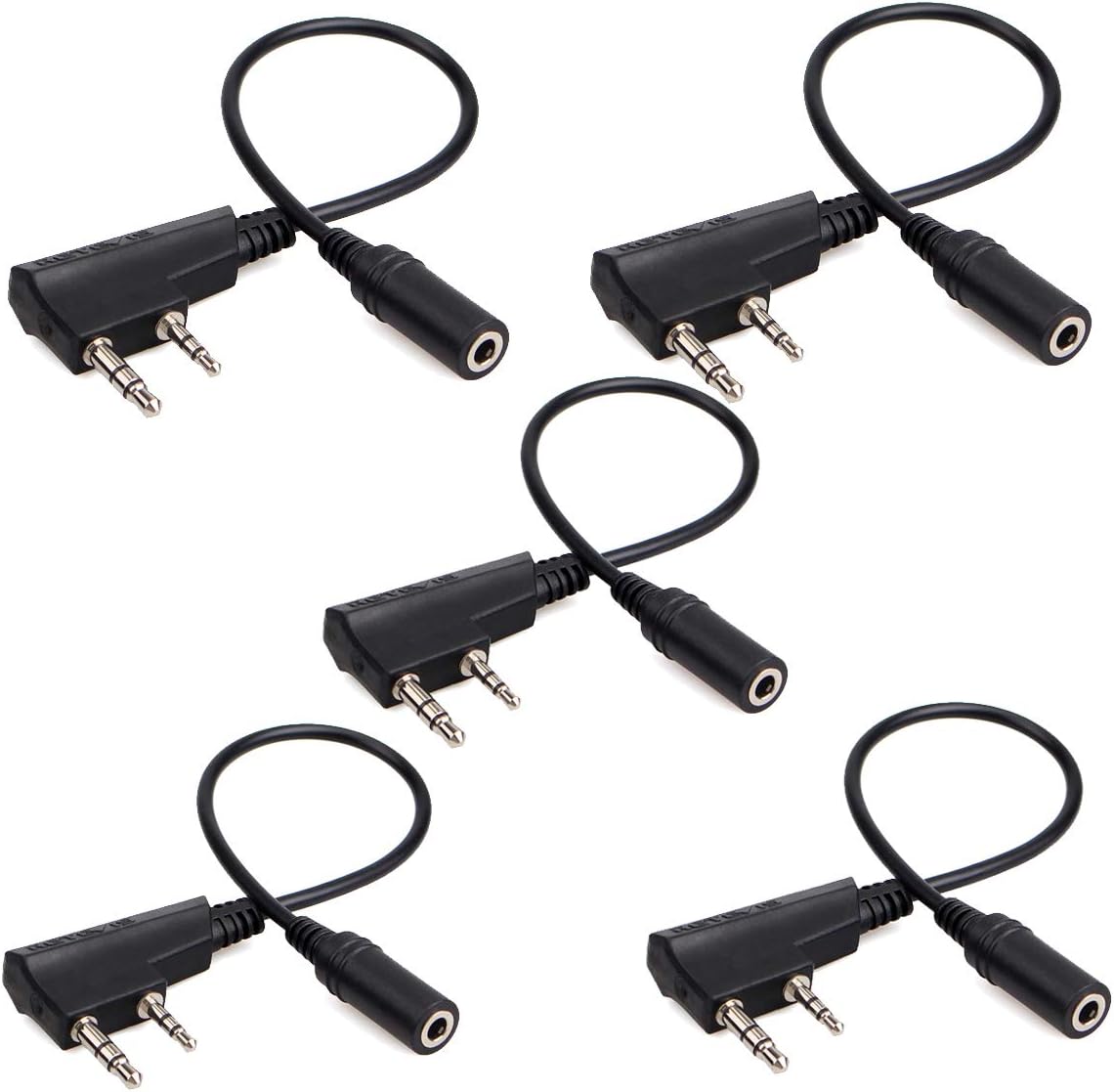 Amazon.com: Retevis Earpiece Adapter for Walkie Talkie,2 Pin to 3.5mm ...