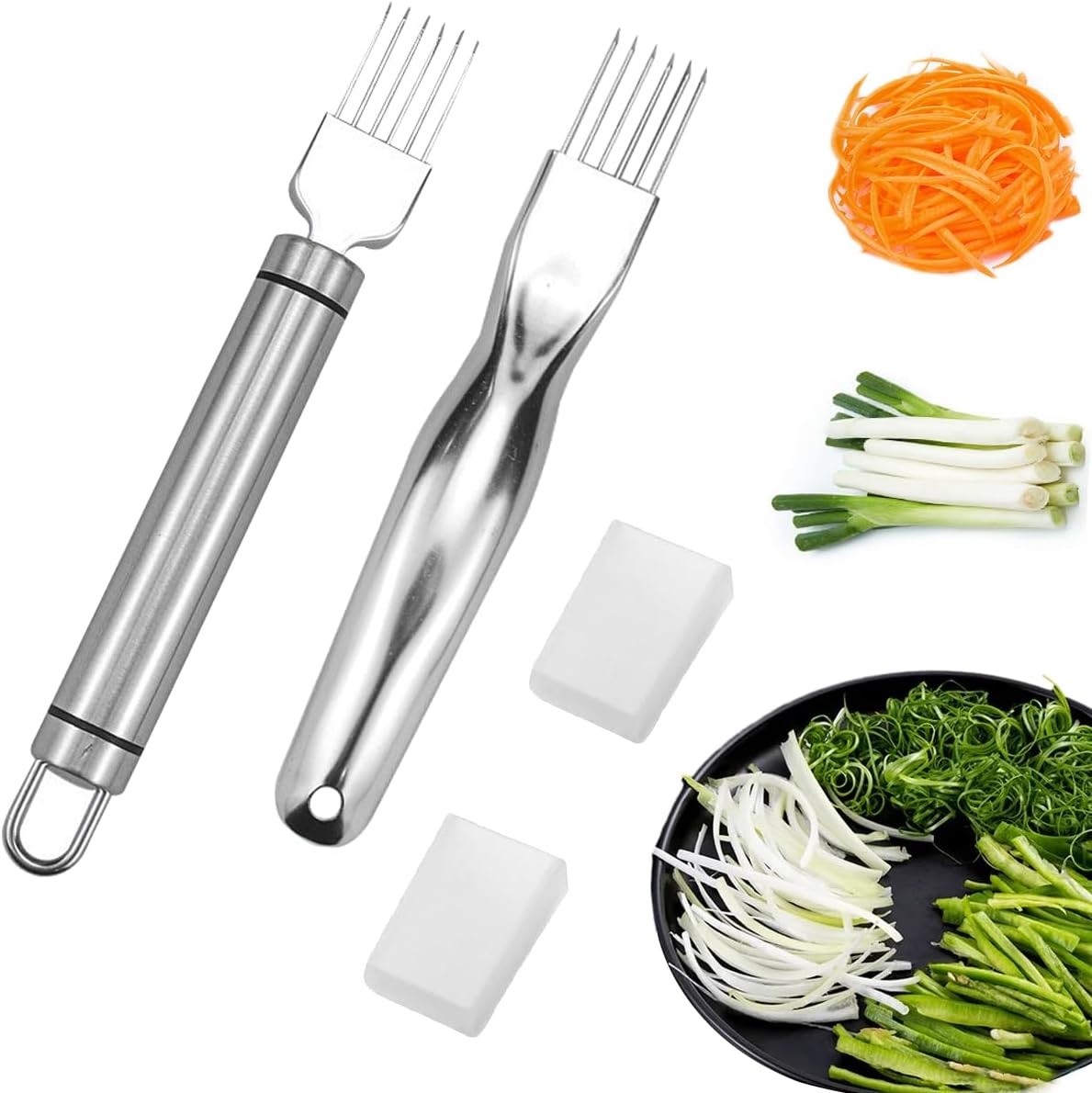 Amazon.com: Little Syohe Green Onion Shredder Slicer Kitchen Scallion ...