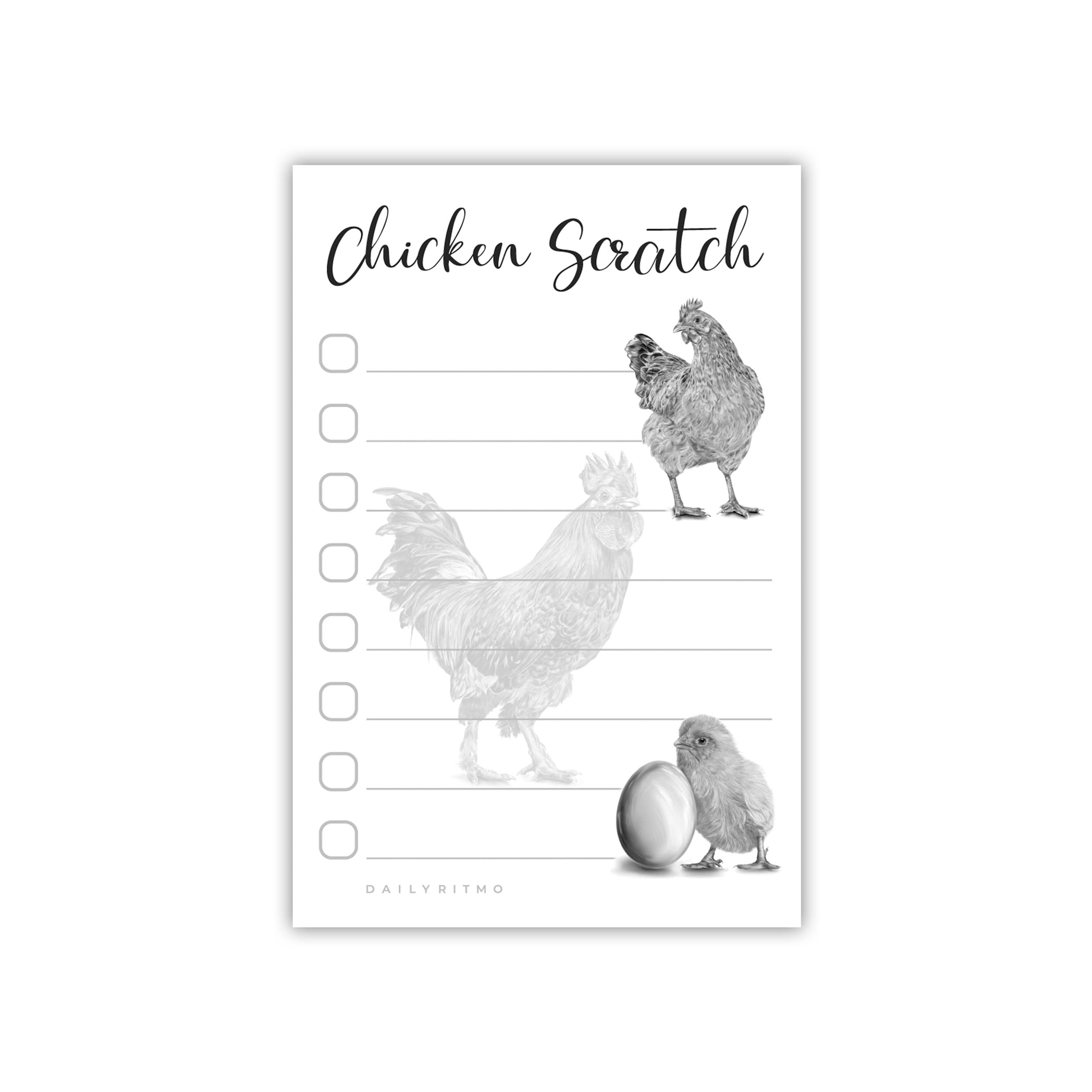 Amazon.com : Chicken Scratch Hens Sticky to Do Notepad - Rooster Baby ...