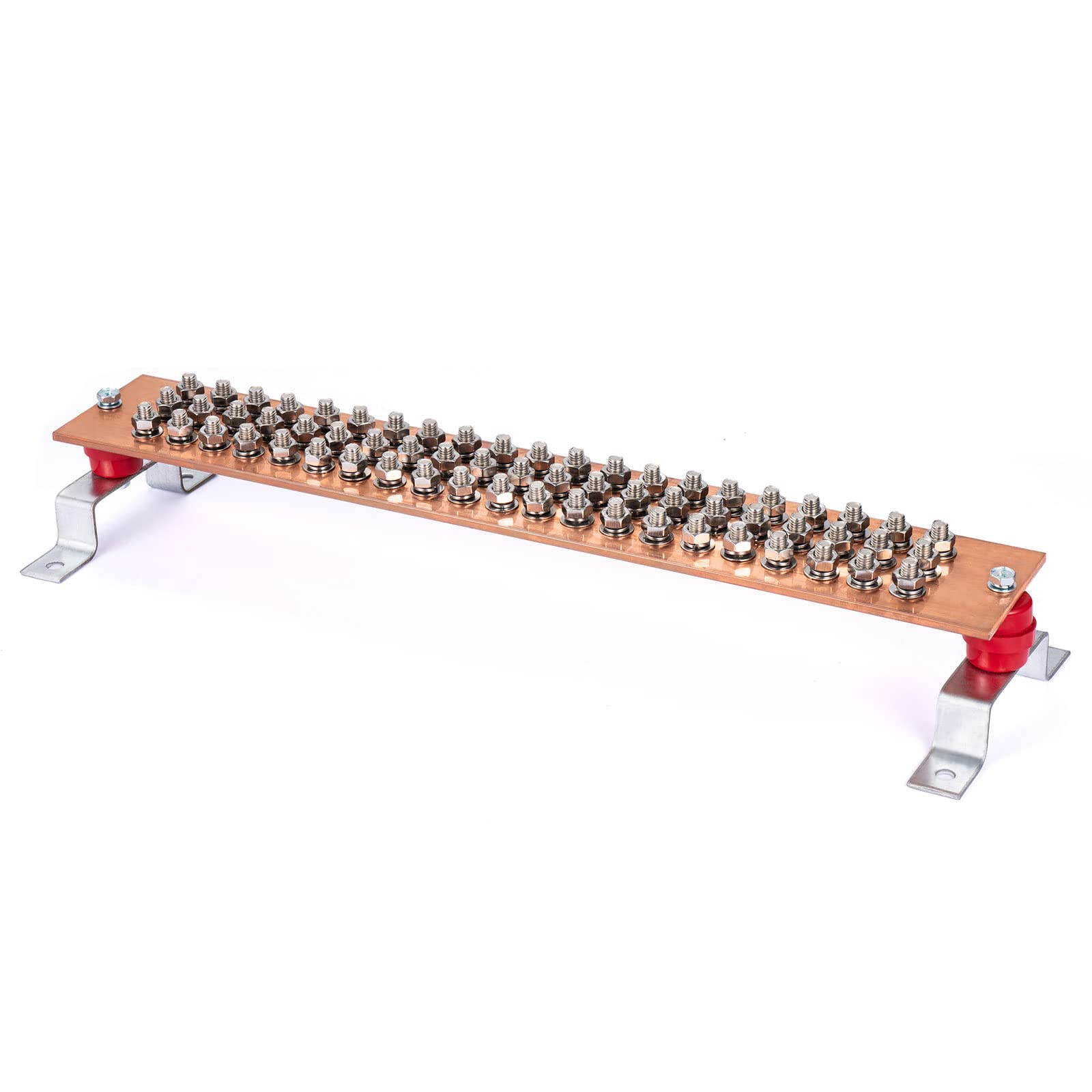 24" Length 63 Hole Classic Copper Grounding Bar Kit for General ...