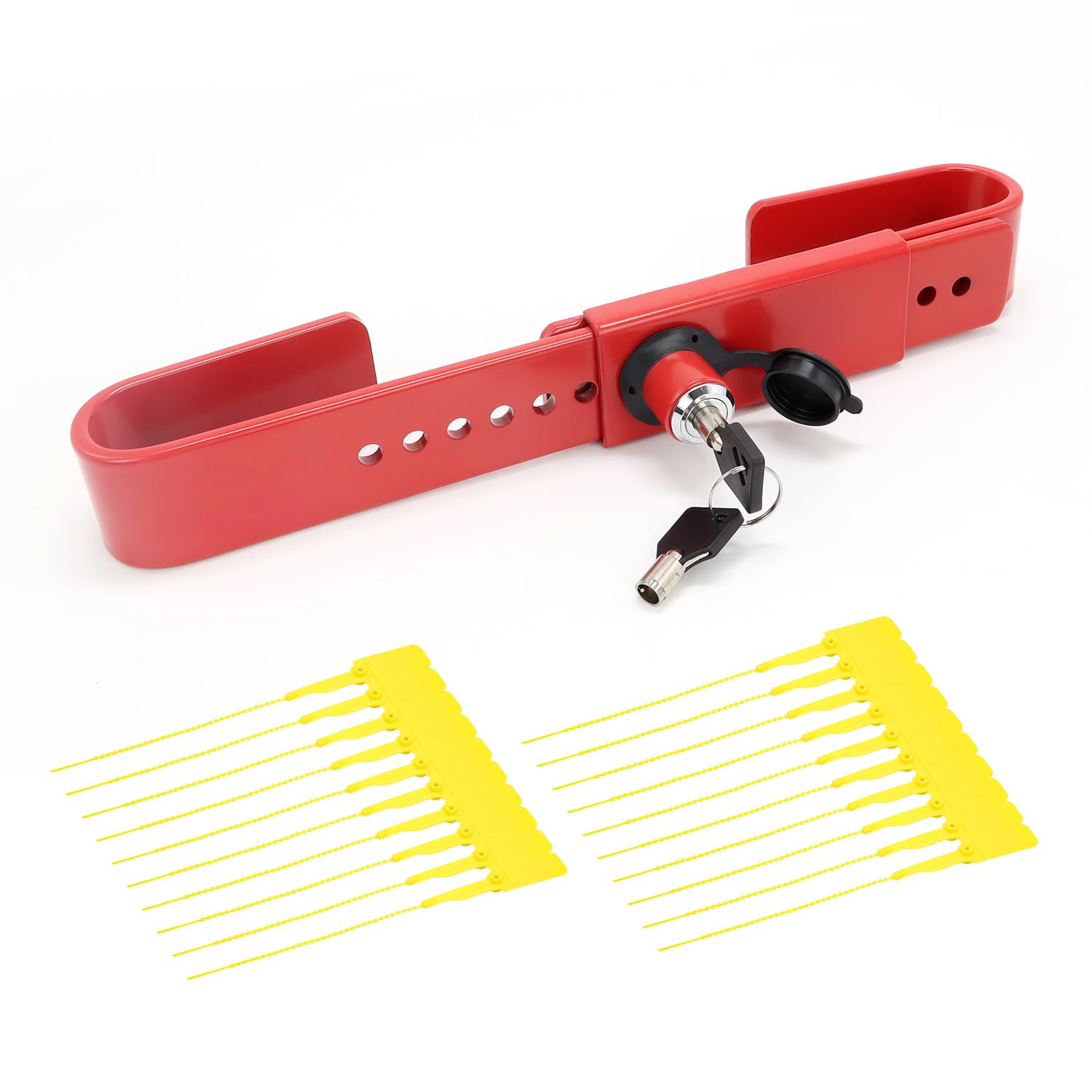 QZATTCAEN Steel Cargo Door Lock/Shipping Container Lock with 2 Tubular ...