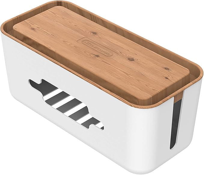 Amazon.com: NTONPOWER Cable Management Box Organizer with Phone Holder ...