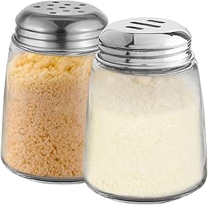 CUSINIUM 2-pack 8 oz Parmesan Cheese Shakers - Glass Cheese Shakers ...