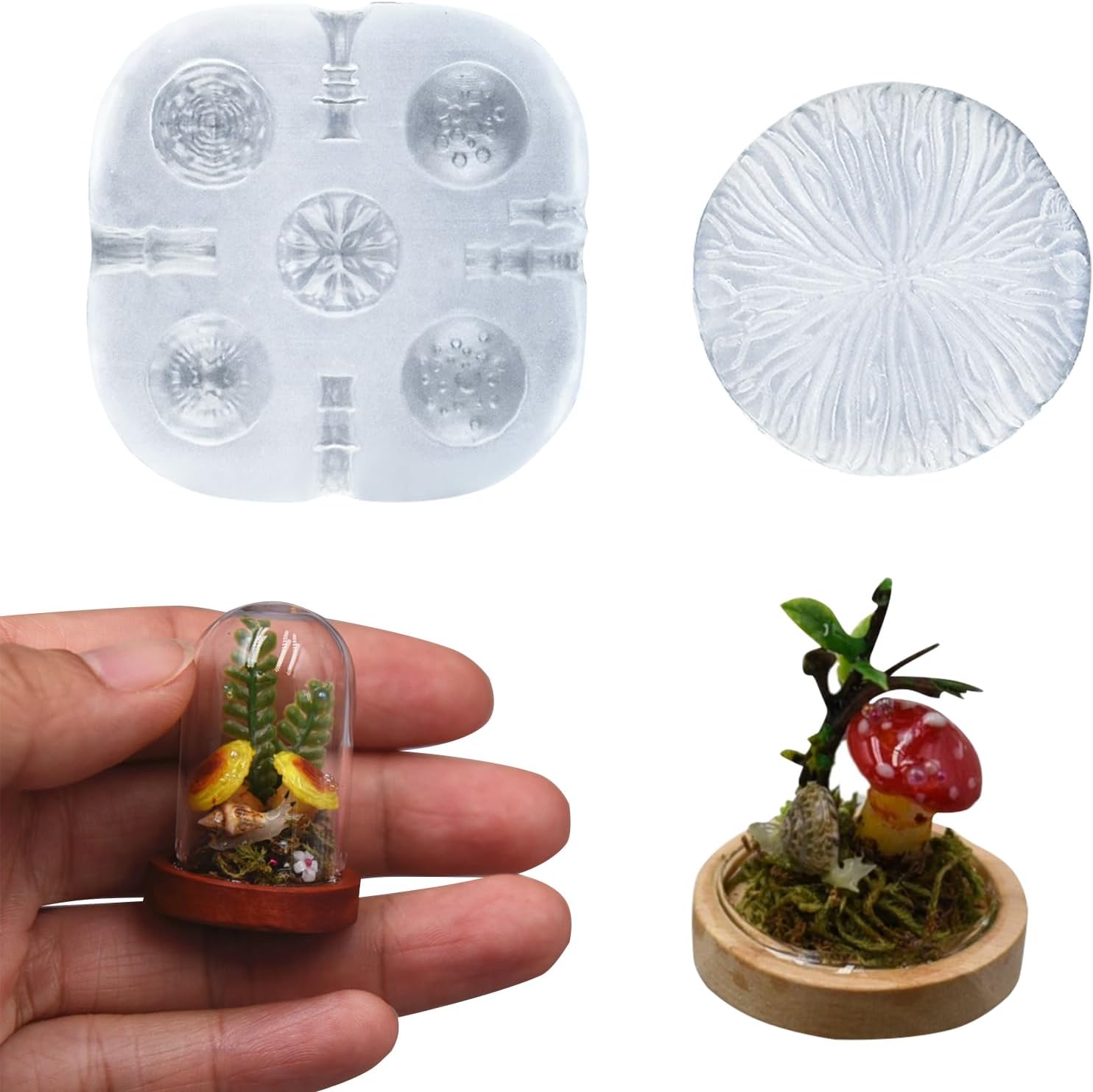 Amazon.com: Mini Mushrooms Decor Silicone Molds Tiny Mushrooms Resin ...