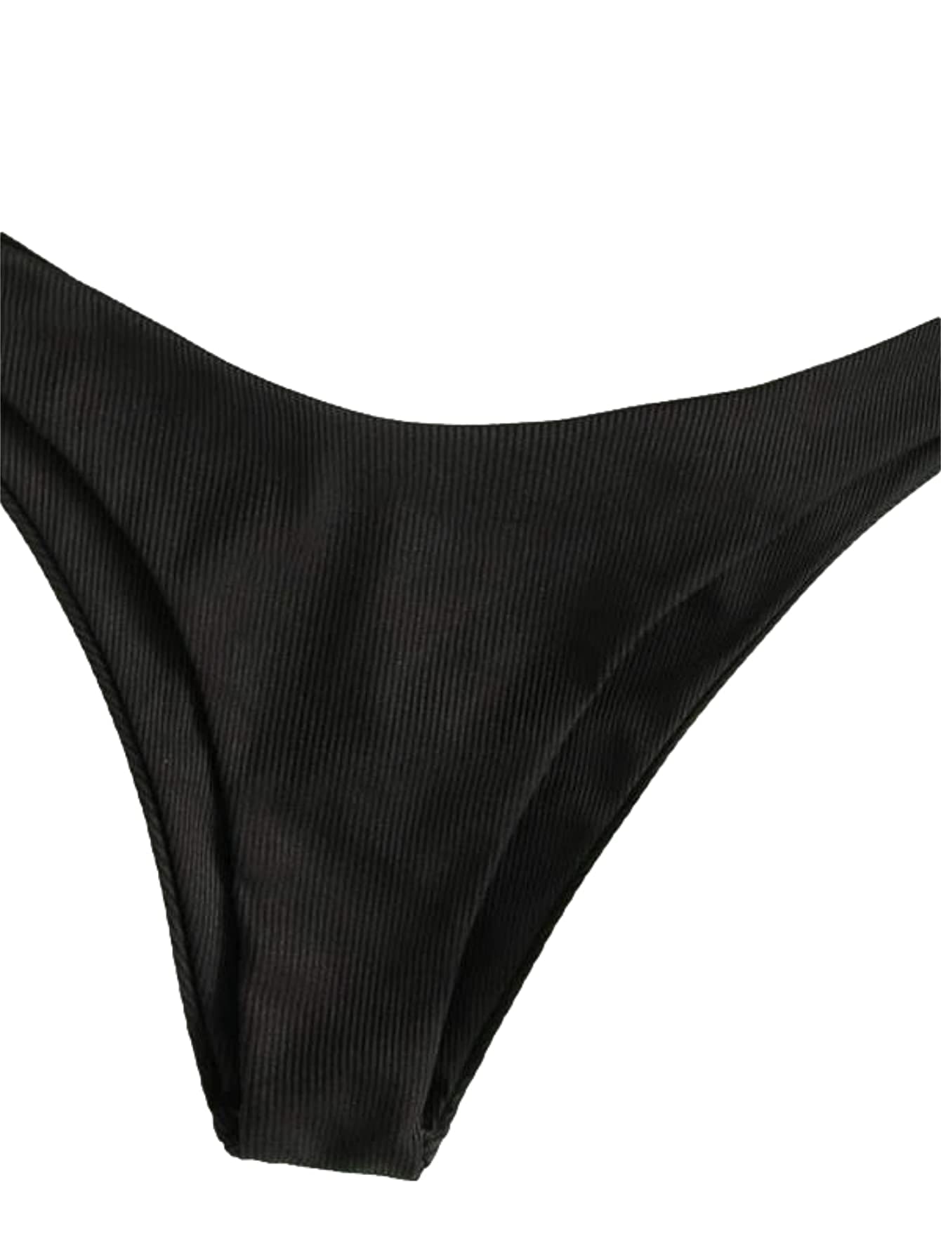 Snapklik.com : Petite Sexy Underwire Push Up Ribbed Cutout One Shoulder ...