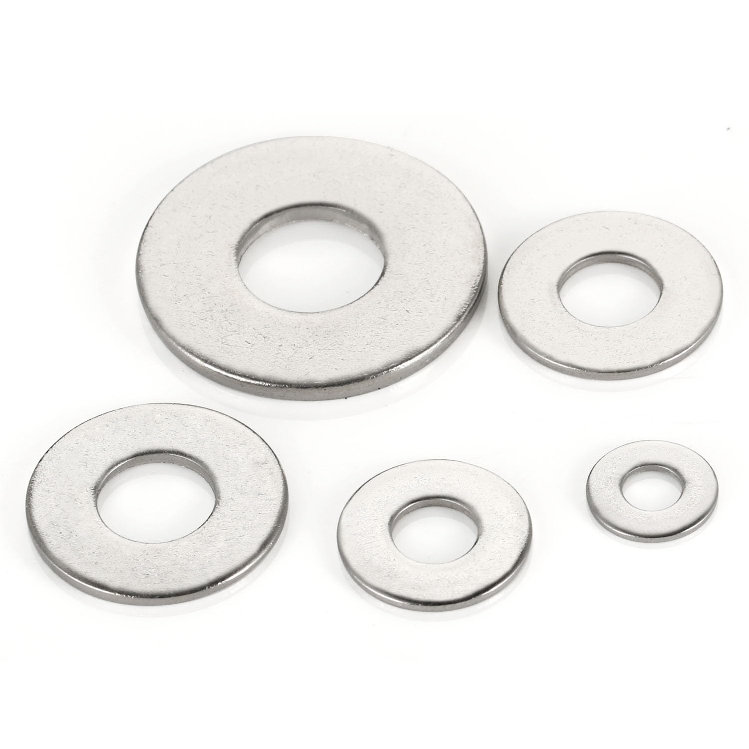 Snapklik.com : 100 PCS #6 Stainless Flat Washer, 3/8" Outer Diameter ...