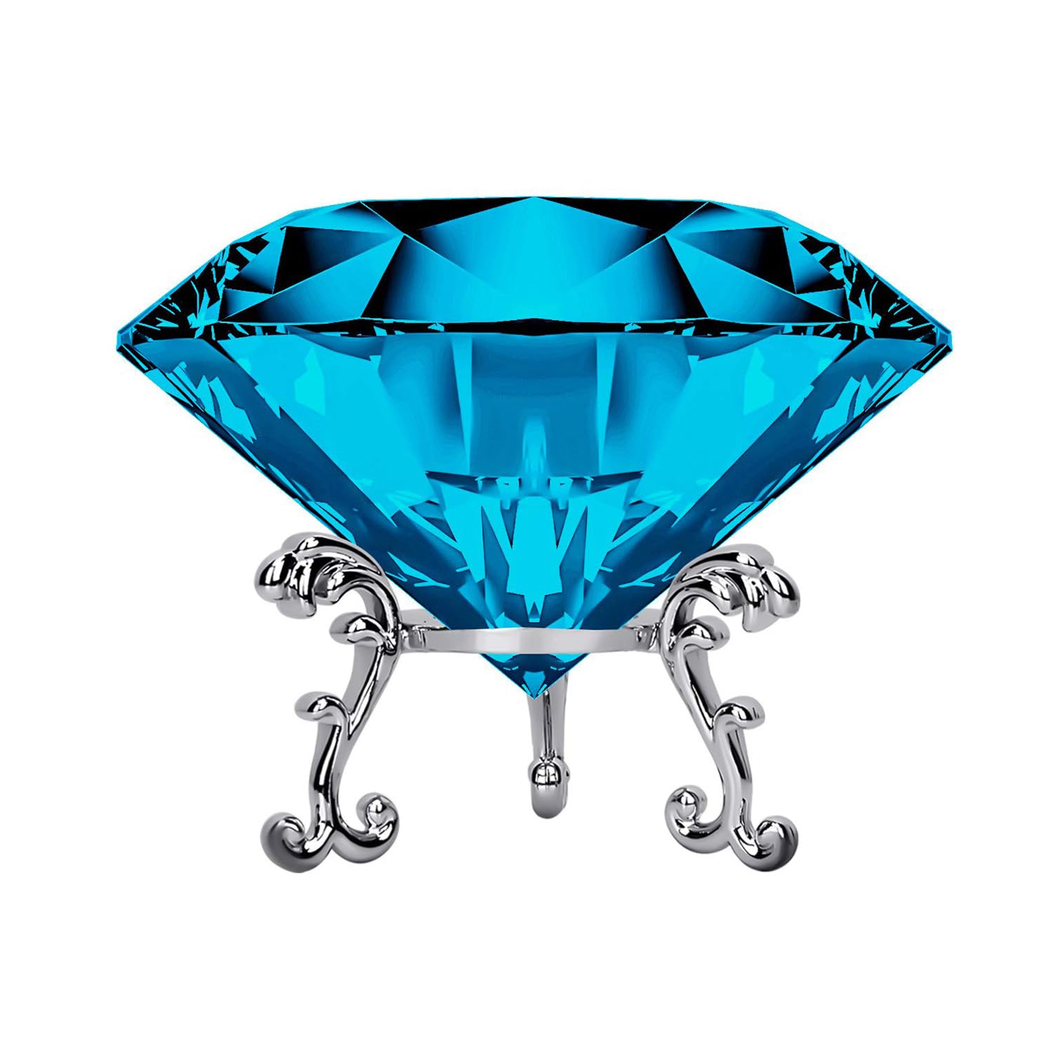 Amazon.com: 60mm(2.36 in) Large Crystal Diamond Paperweight with Stand ...