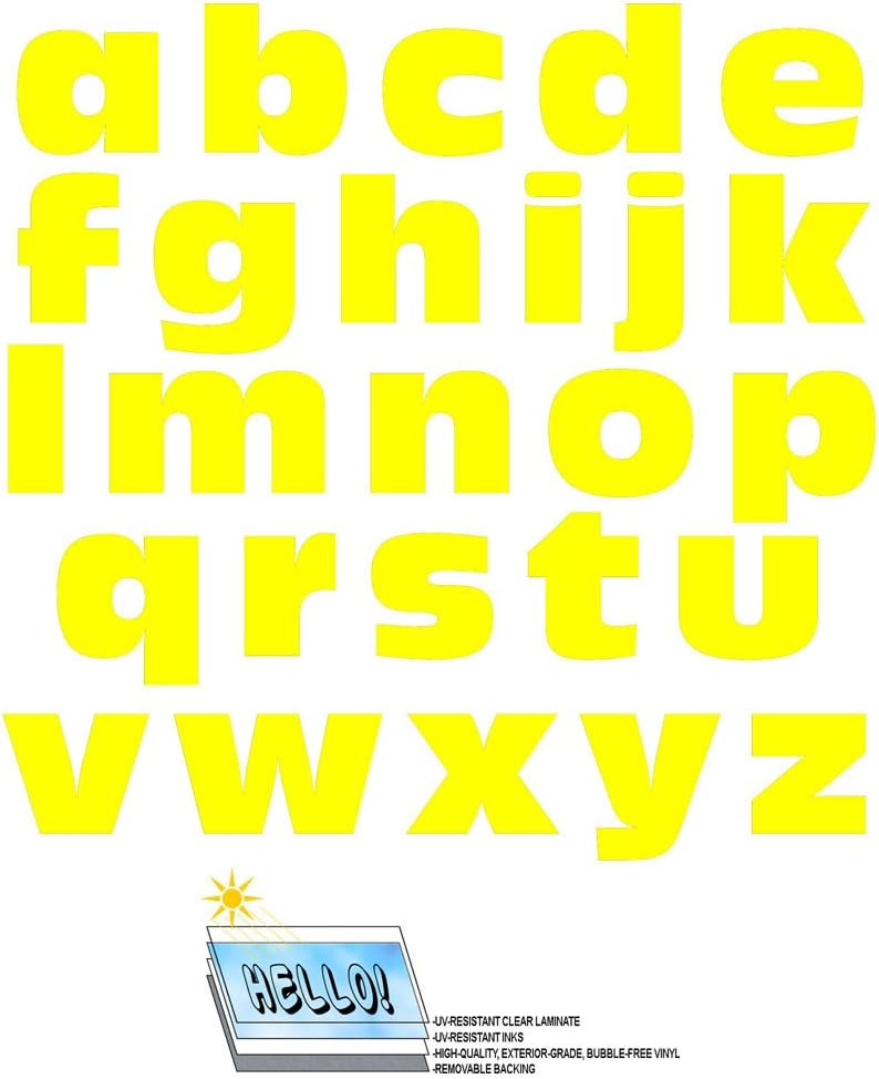 Amazon.com: Alphabet Letters Lowercase Yellow SLAP-STICKZ(TM) WALLS ...
