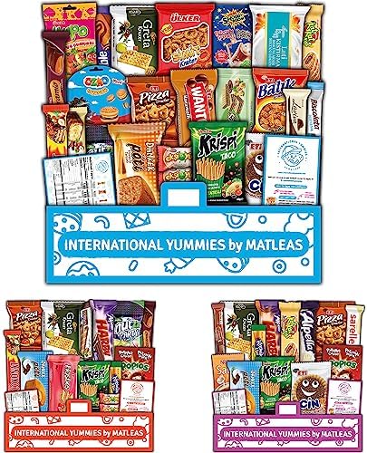 Amazon.com : Maxi Blue International Snack Box - Value Pack of 3 Boxes ...