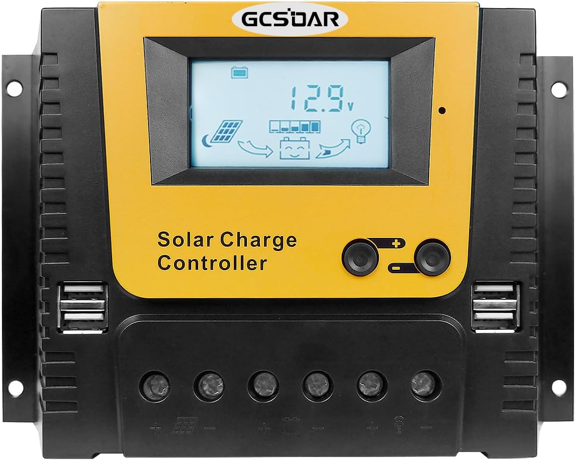 Amazon.com : GCSOAR 60A PWM Solar Charge Controller 12V 24V 36V 48V ...