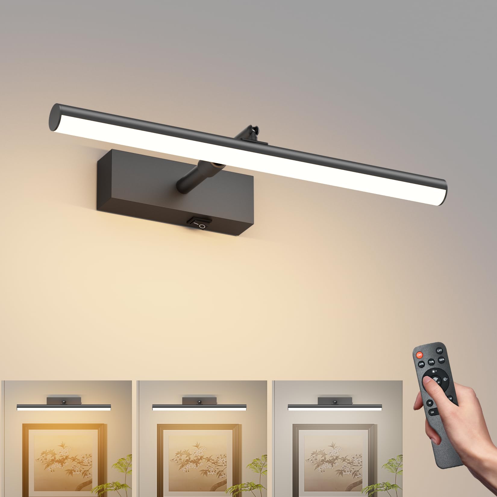 Snapklik.com : Tipace Modern LED Picture Light Fixtures Battery ...