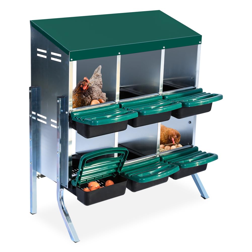 Amazon.com: GarveeLife Nesting Boxes for Chickens, 6 Holes Chicken ...