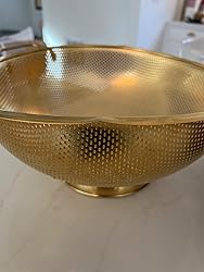Amazon.com: Norme 5 Quart Stainless Steel Gold Colander and 3 Pcs Gold ...