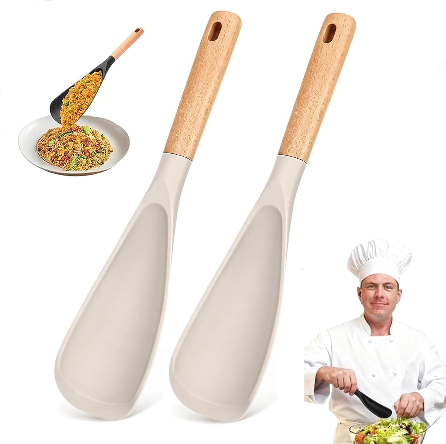 Amazon.com: Multifunction Silicone Spatula Cooking Spoon, Kitchen 3 in ...