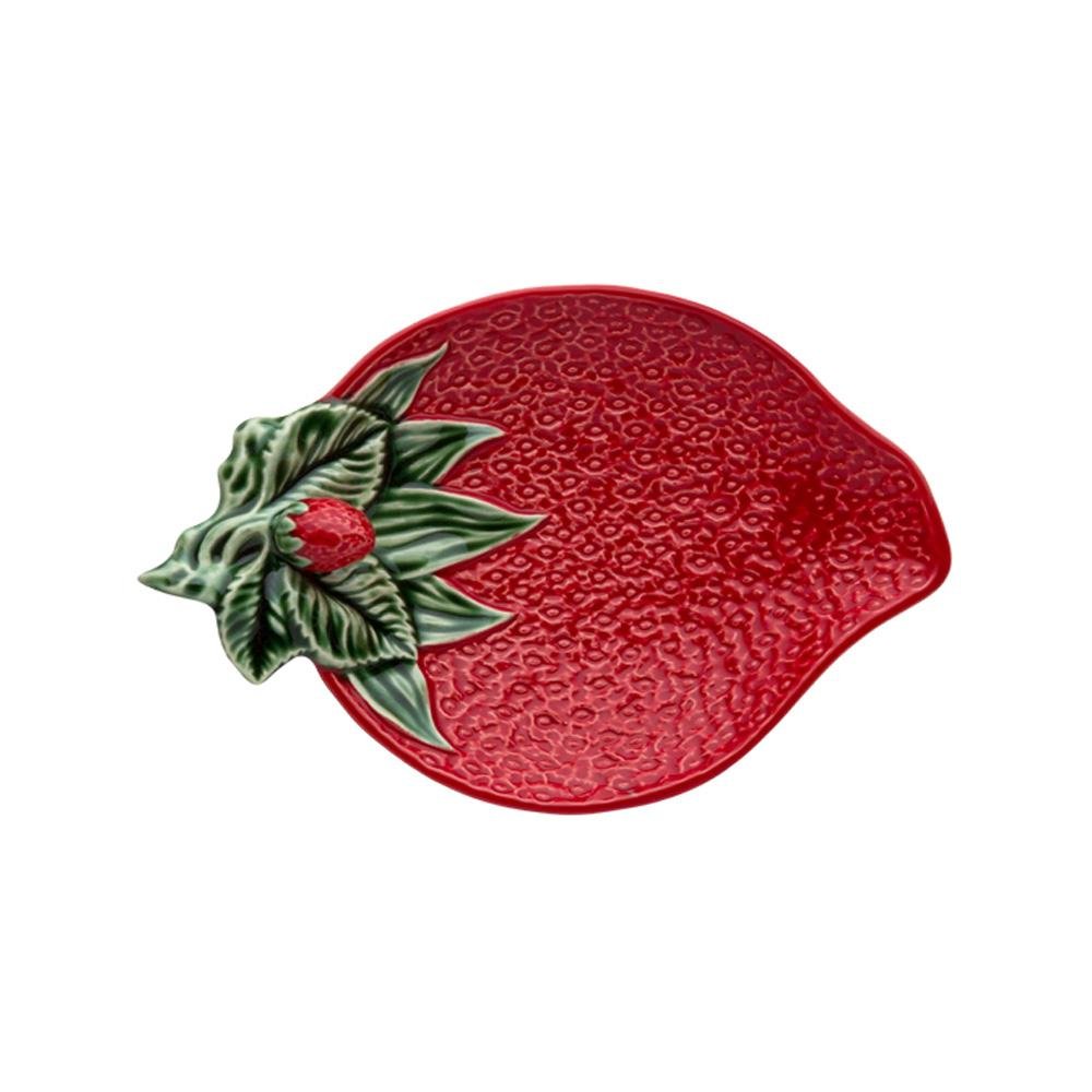 Amazon.com | Bordallo Pinheiro Strawberries Olive Dish: Dinnerware ...