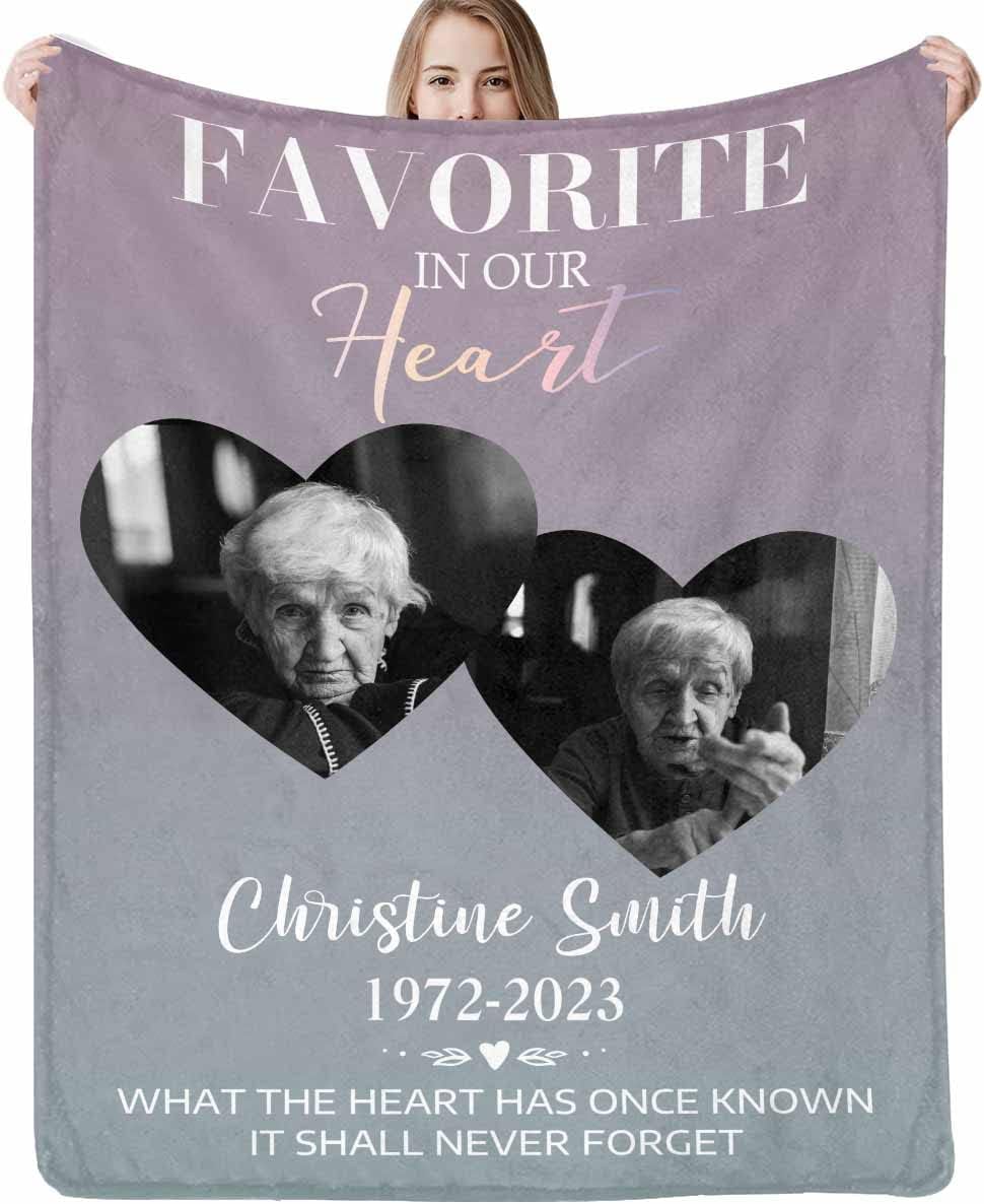 Amazon.com: Personalized Memorial Blanket, Custom Memory Blanket for ...
