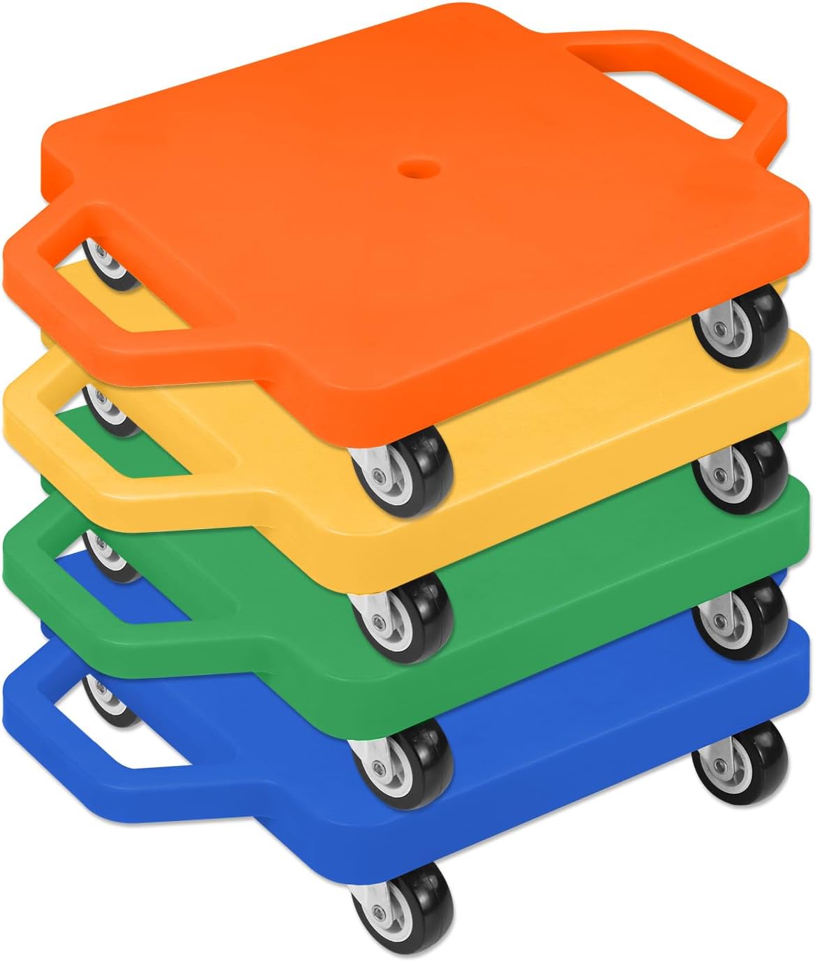 Amazon.com: 4 Scooter Boards with Handles for Kids Sitting, Floor ...