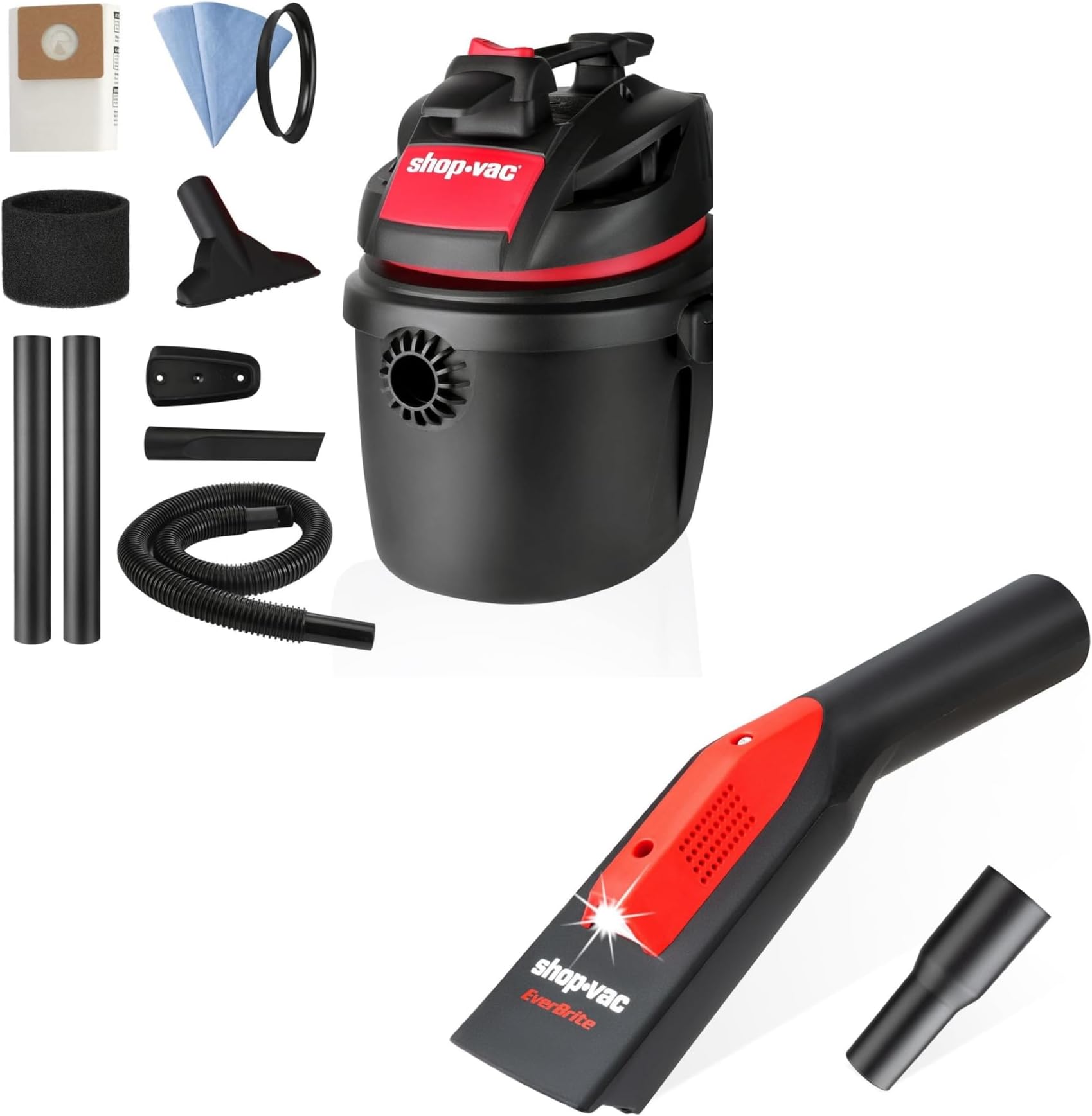 Amazon.com: Shop-Vac 2.5 Gallon 2.5 Peak HP Wet/Dry Vacuum and Nozzle ...