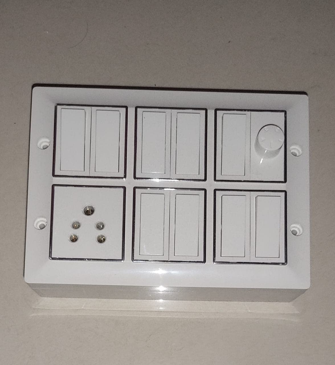 Buy Supriya LED Combined Modular Junction Box Wall ing 6A Switch ...